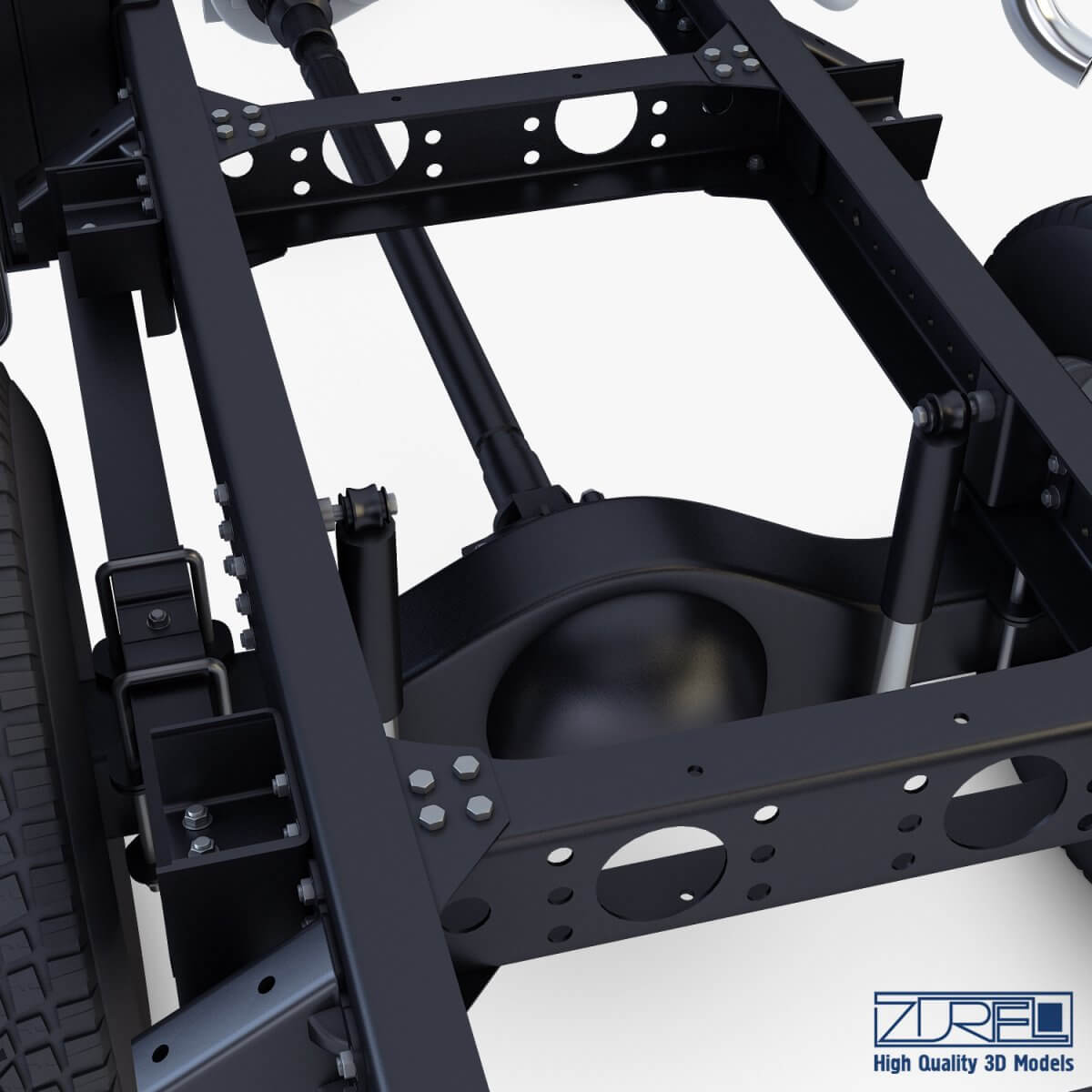 Truck Chassis 4x4 V 1 - 3D Model by Zurel