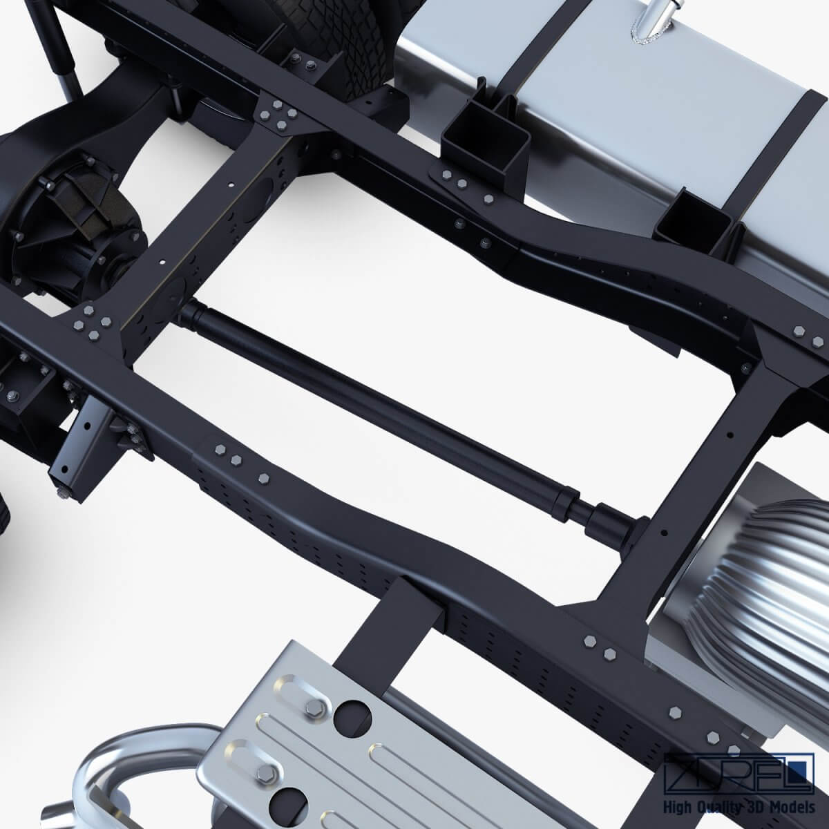 Truck Chassis 4x4 V 1 - 3D Model by Zurel