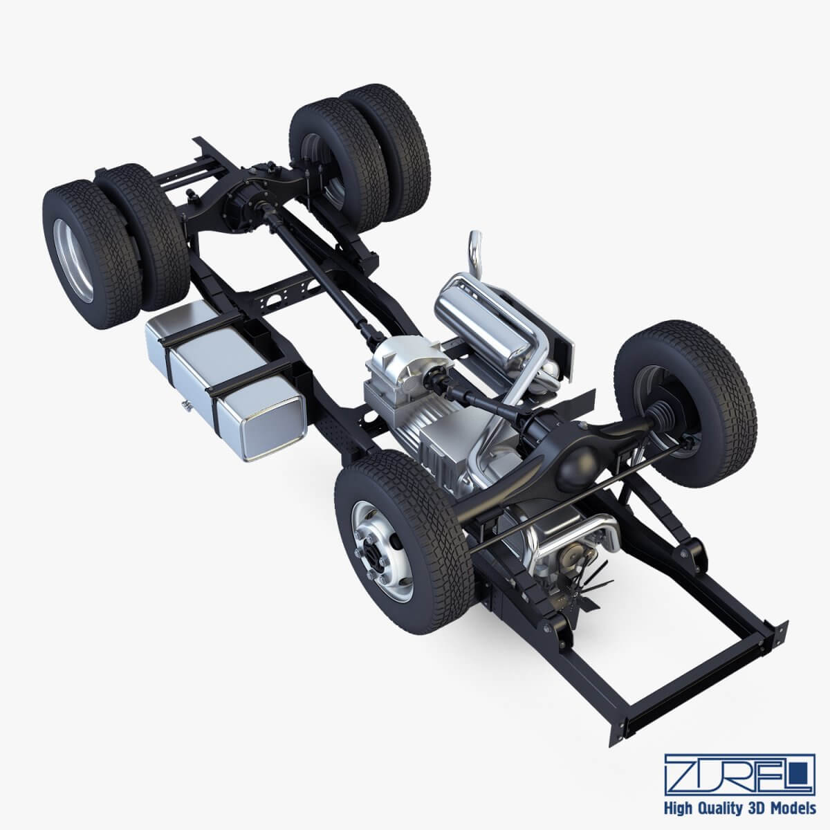 Truck Chassis 4x4 V 1 - 3D Model by Zurel