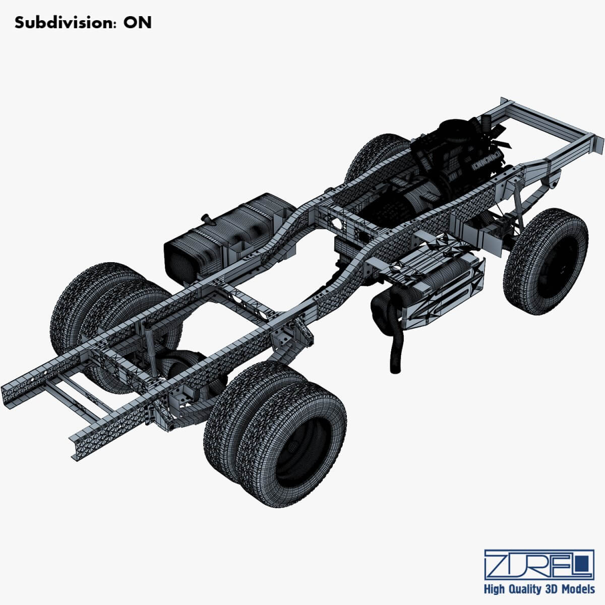 Truck Chassis 4x4 V 1 - 3D Model by Zurel