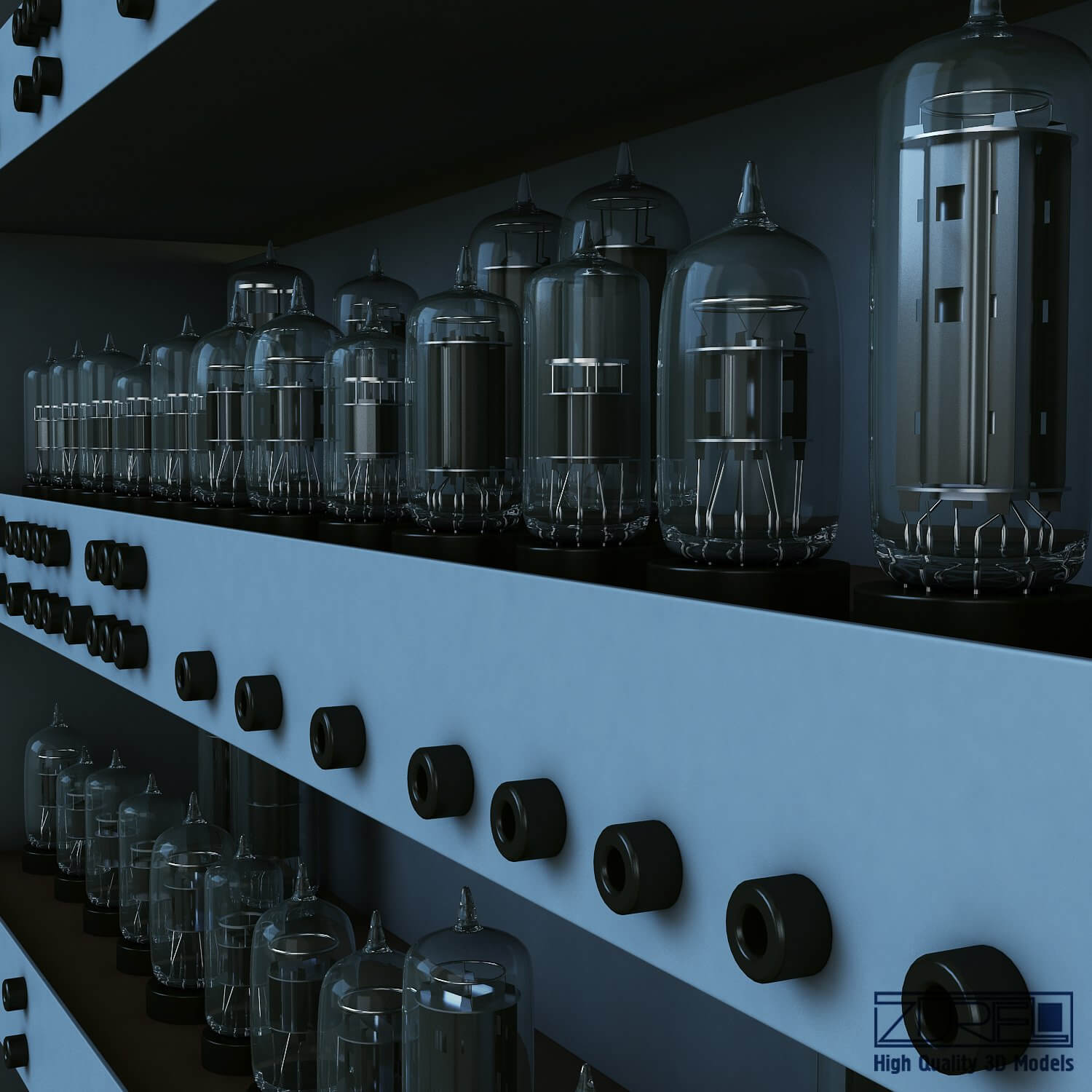 Vacuum Tube Computer V 1 - 3D Model by Zurel