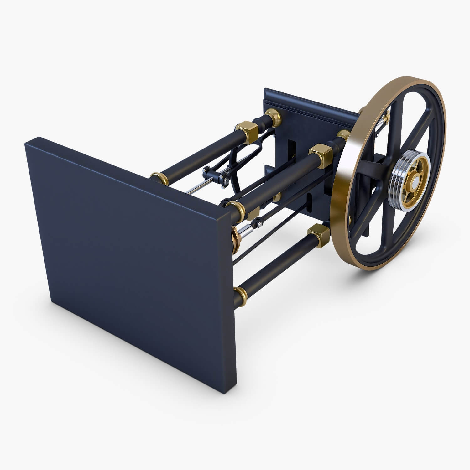 Vertical Steam Engine V 1 - 3D Model by Zurel