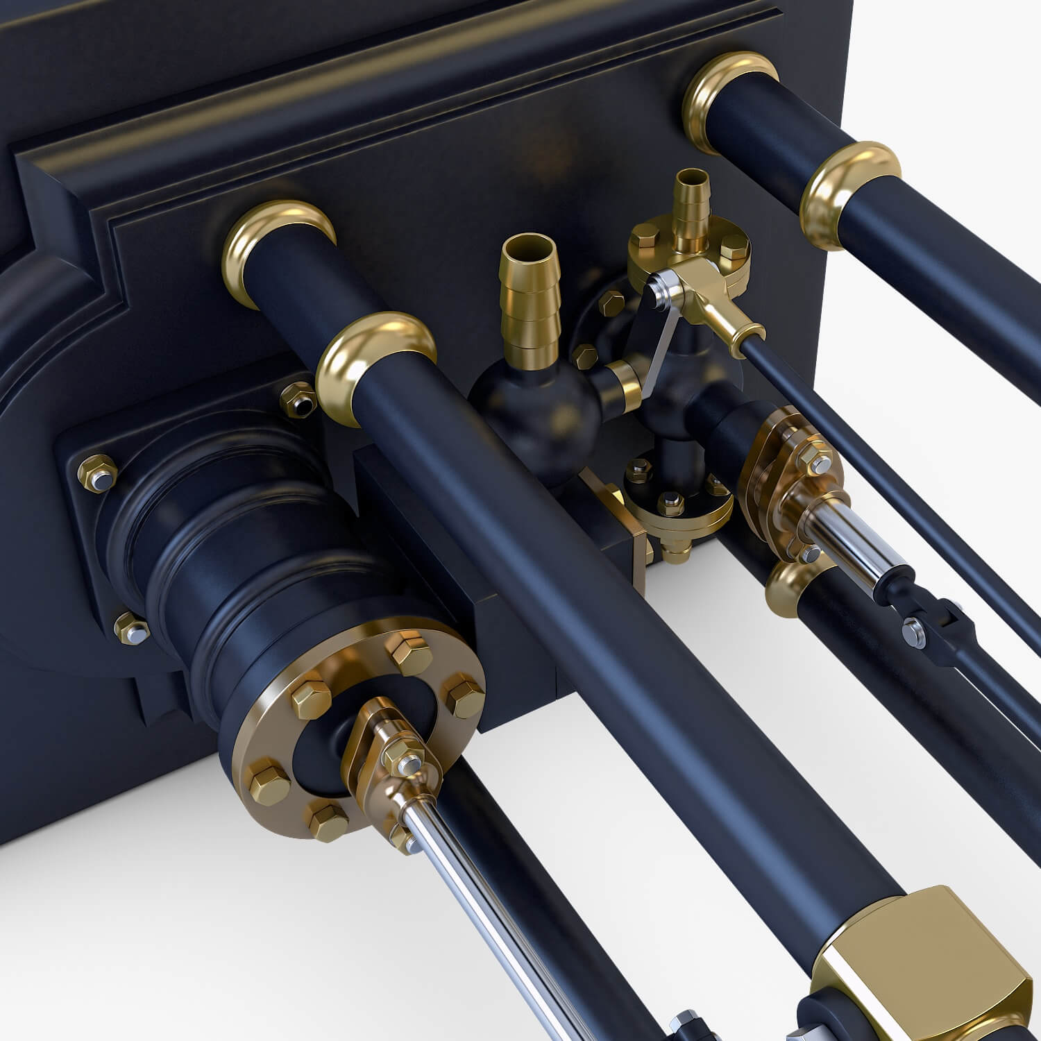 Classic Beam Steam Engine With Flywheel M1 - 3D Model by Zurel