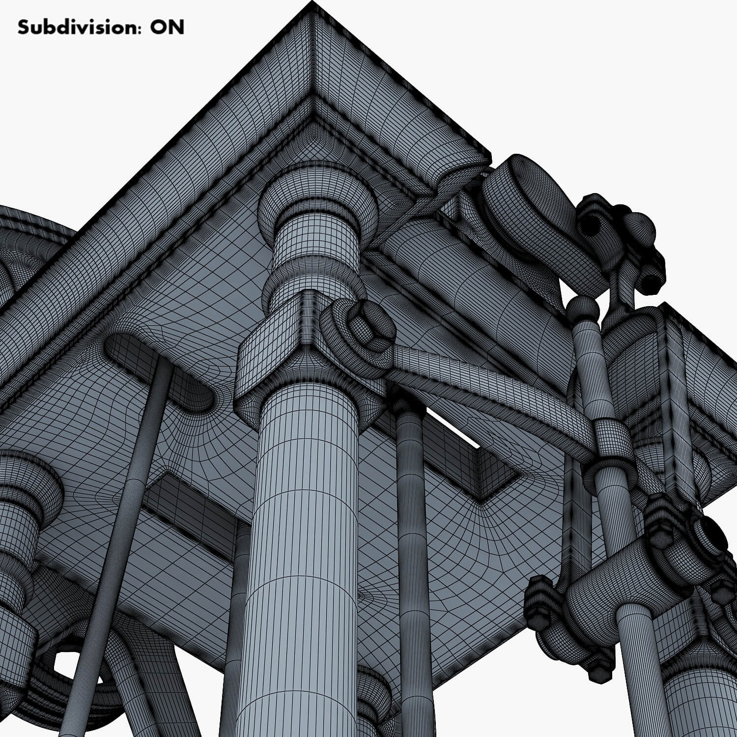 Classic Beam Steam Engine With Flywheel M1 - 3D Model by Zurel