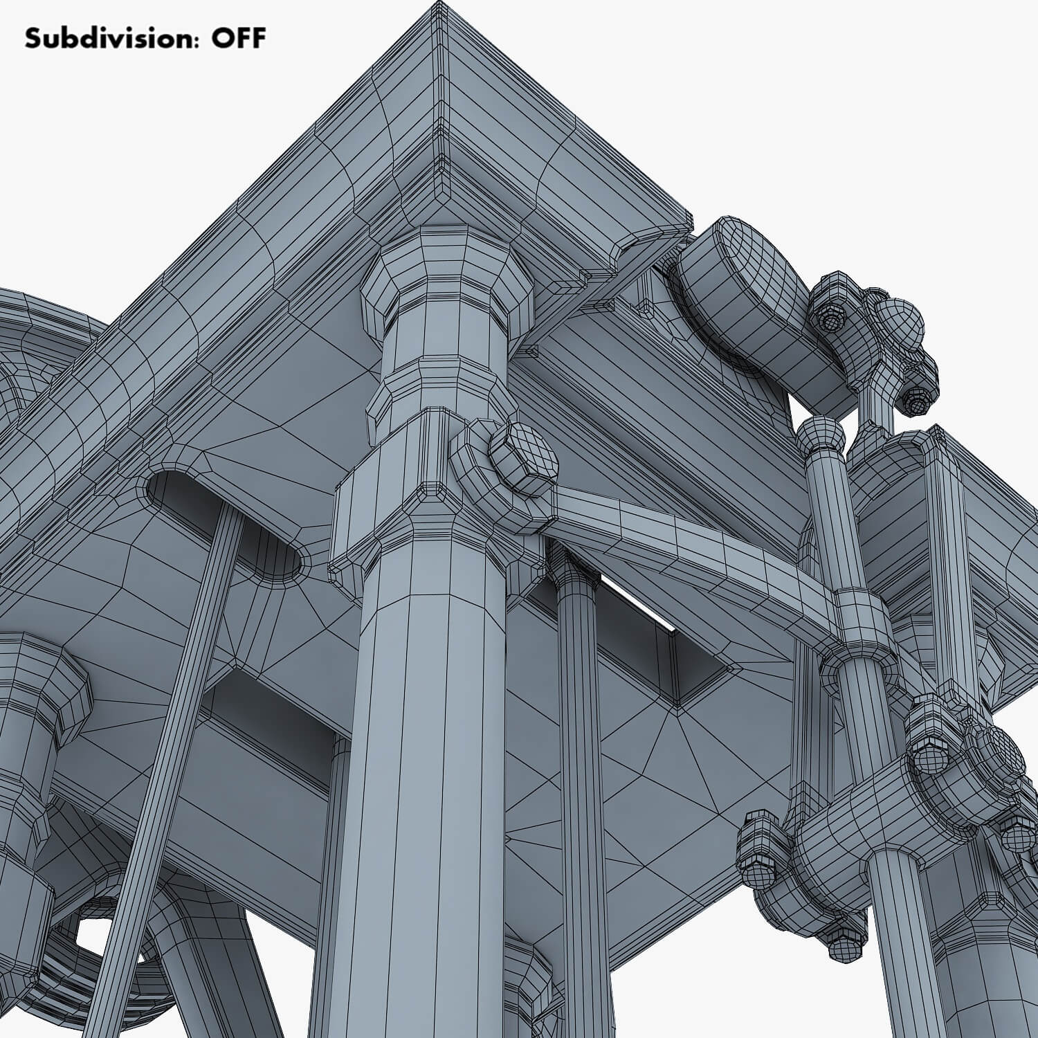 Classic Beam Steam Engine With Flywheel M1 - 3D Model by Zurel