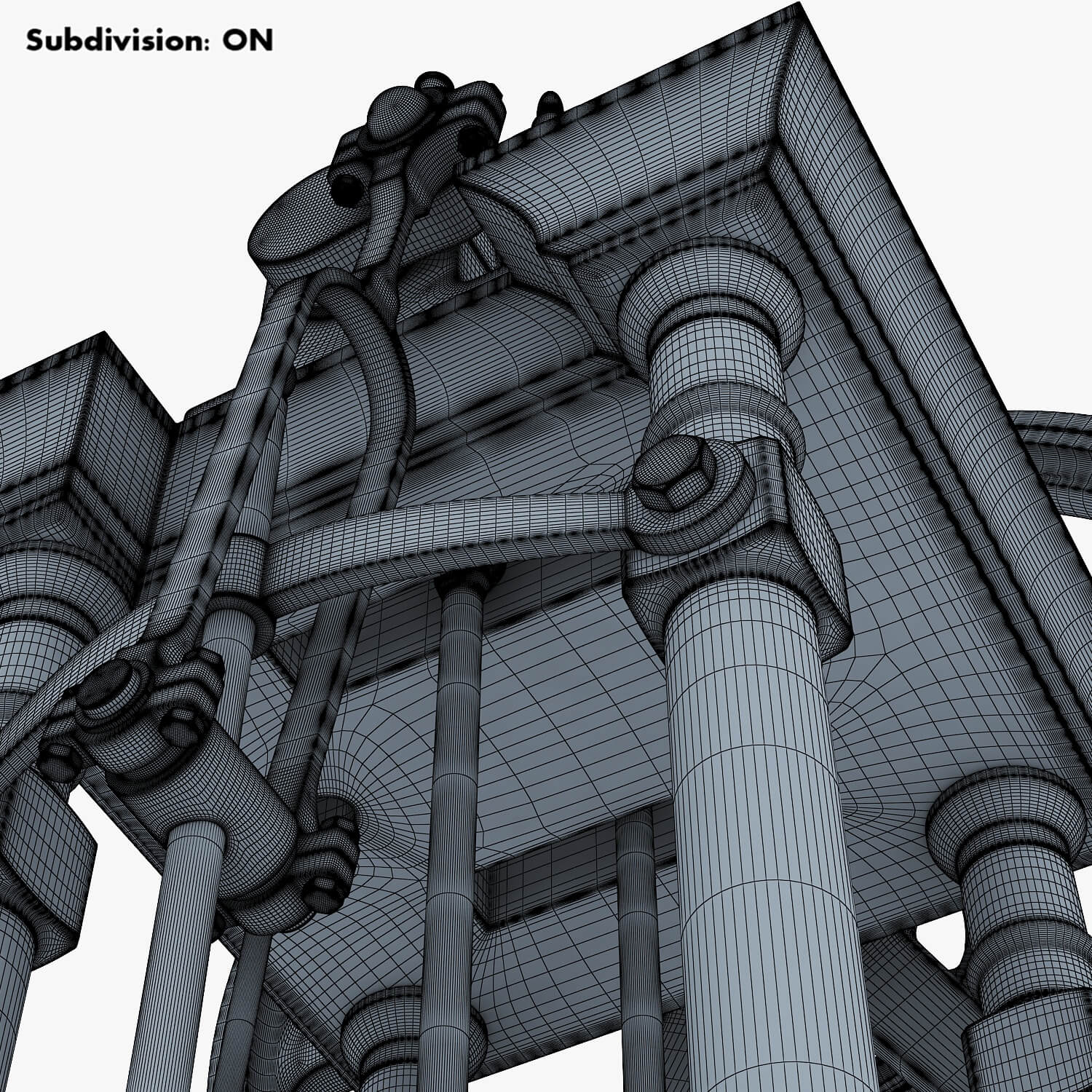 Classic Beam Steam Engine With Flywheel M1 - 3D Model by Zurel