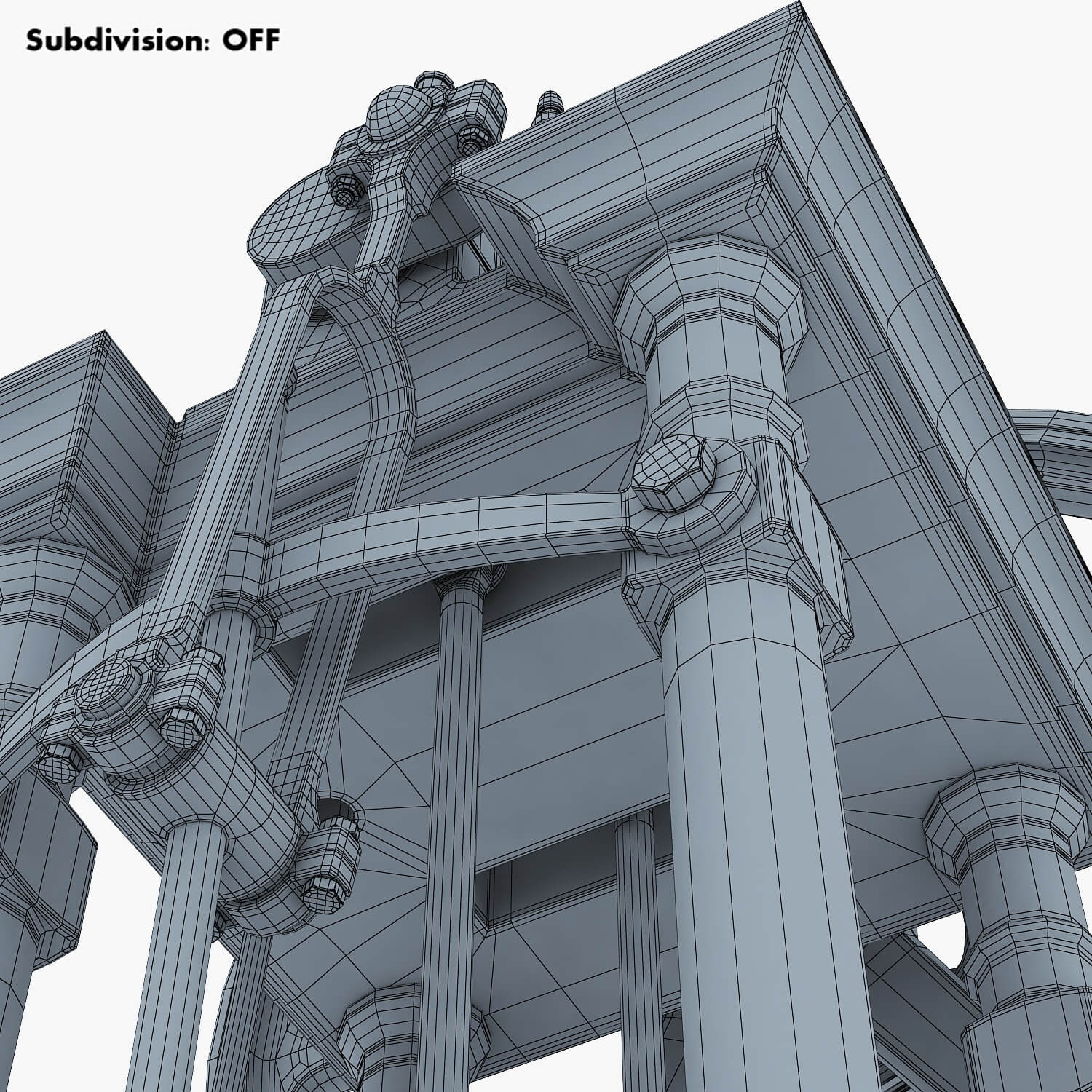 Classic Beam Steam Engine With Flywheel M1 - 3D Model by Zurel