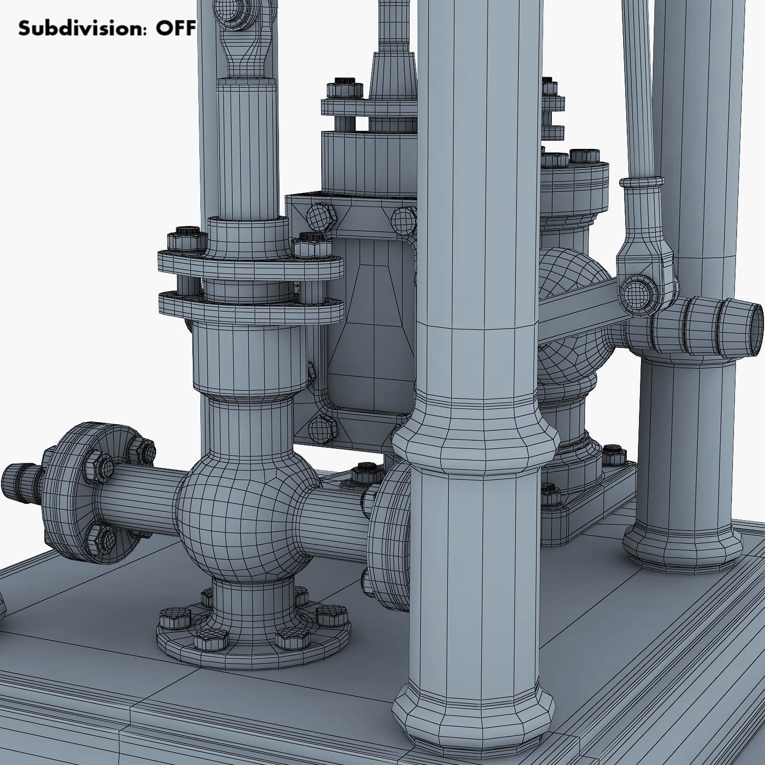 Classic Beam Steam Engine With Flywheel M1 - 3D Model by Zurel