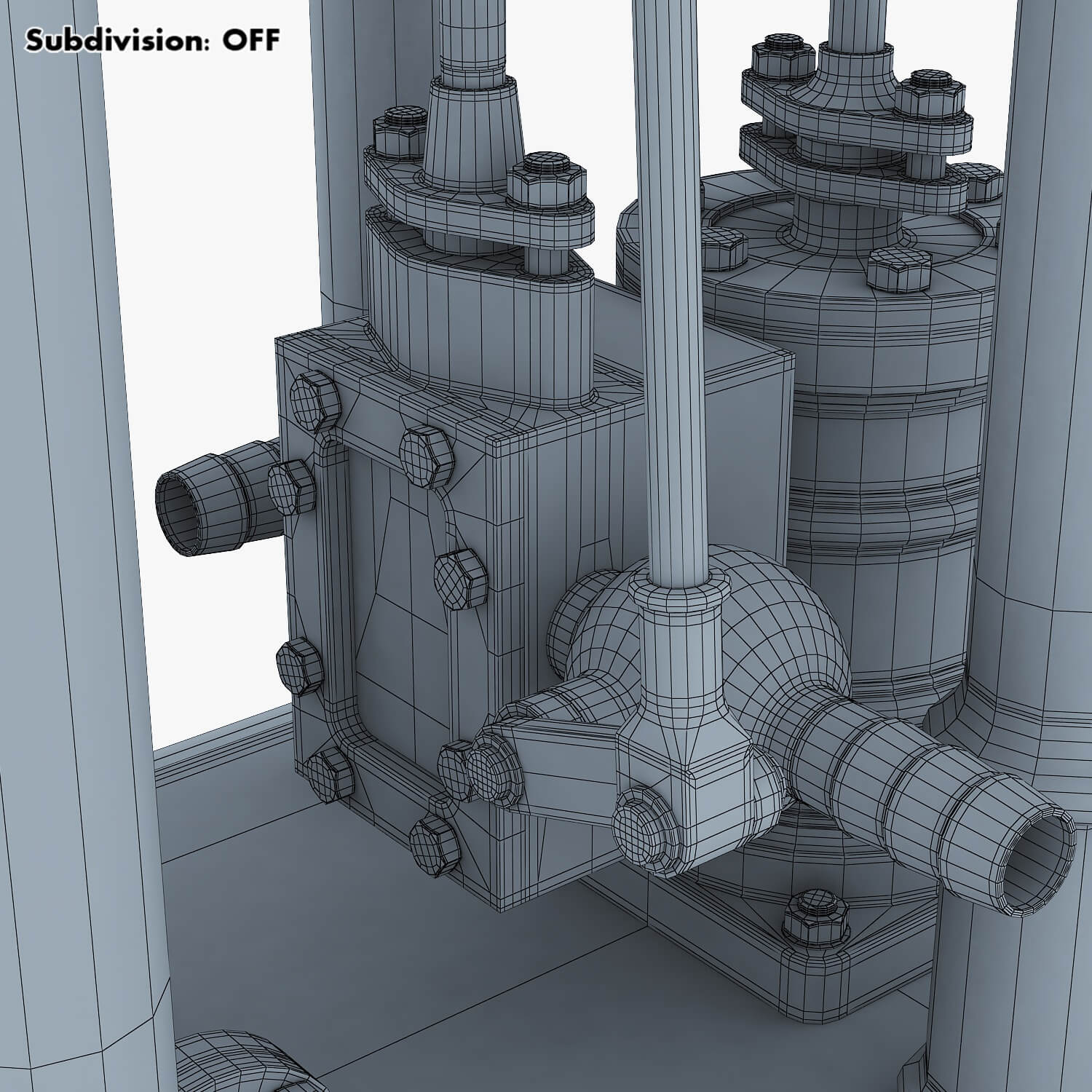Classic Beam Steam Engine With Flywheel M1 - 3D Model by Zurel