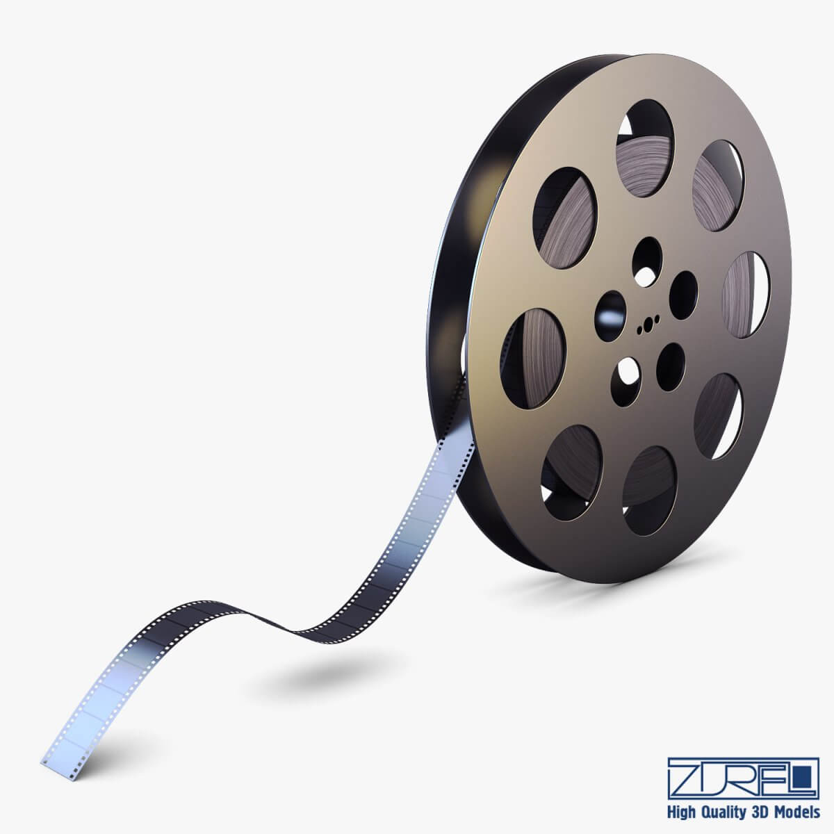 Video Film Reel 35mm V 1 - 3D Model by Zurel