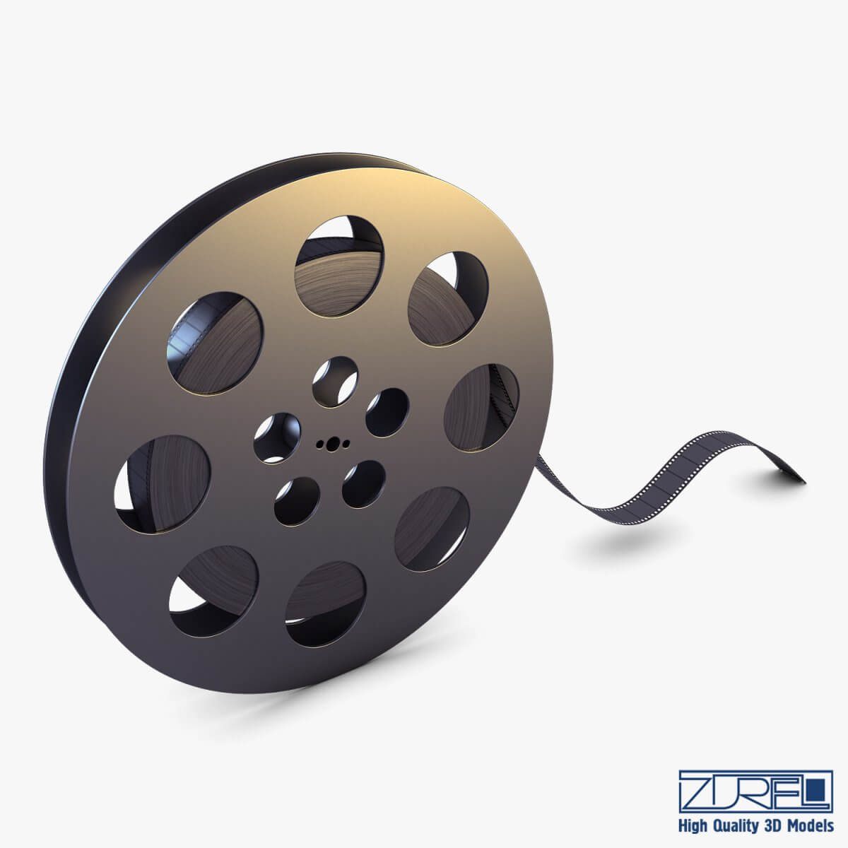 Video Film Reel 35mm V 1 - 3D Model by Zurel