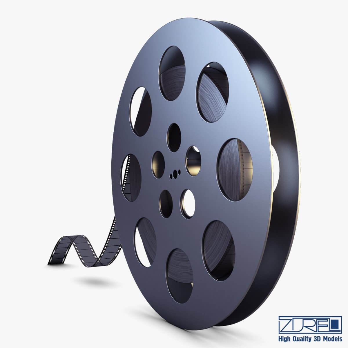 Video Film Reel 35mm V 1 - 3D Model by Zurel