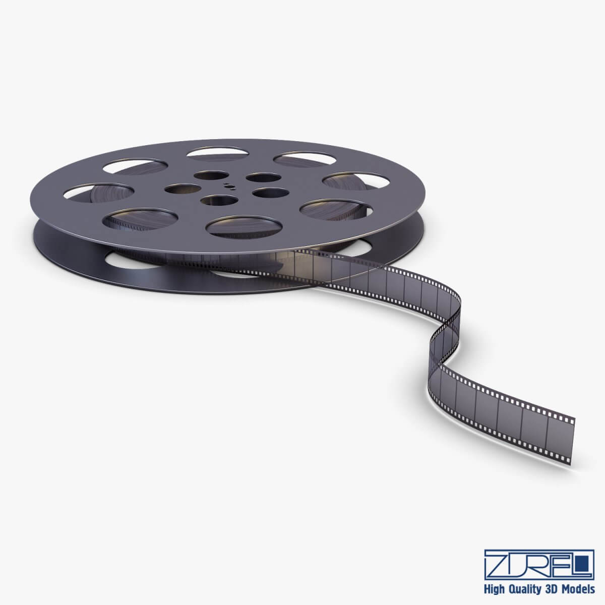 Video Film Reel 35mm V 1 - 3D Model by Zurel