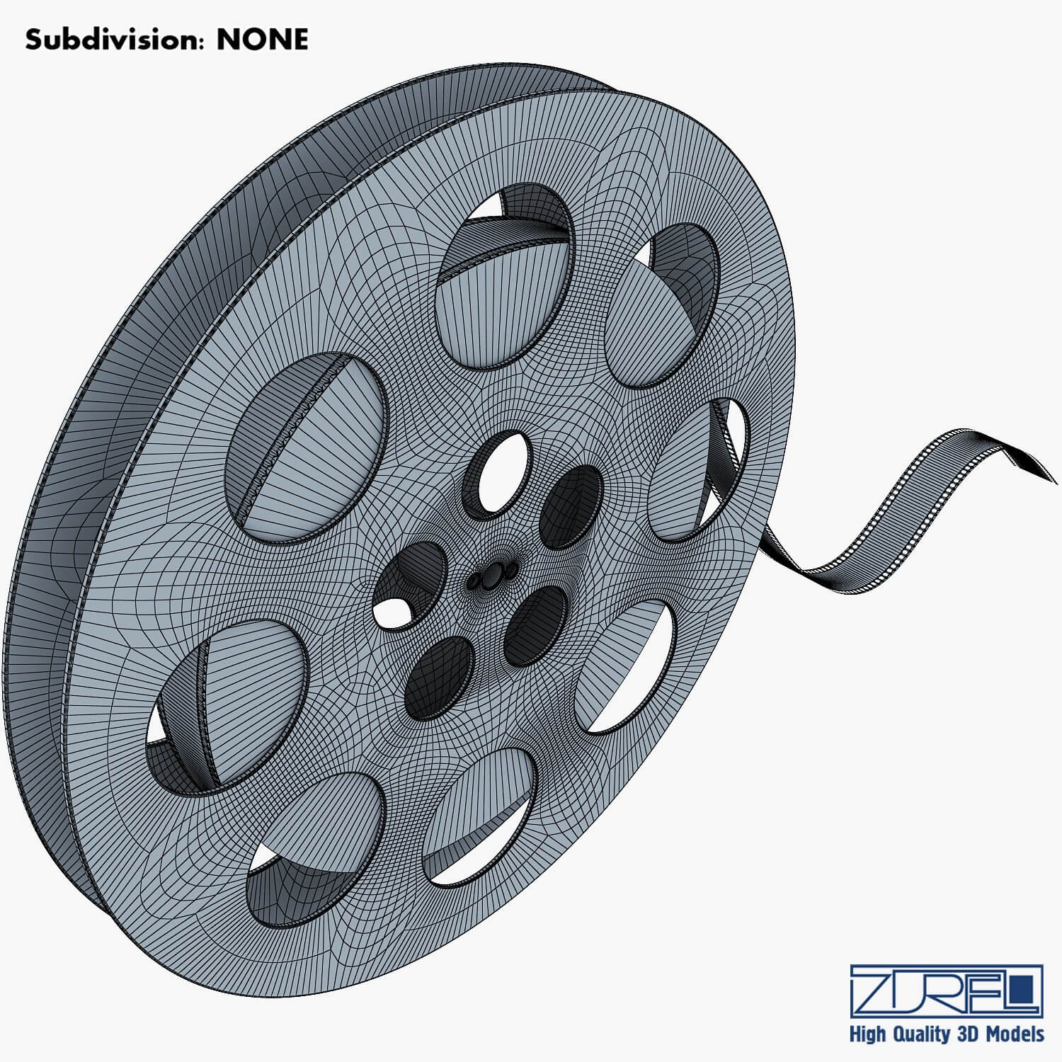 Video Film Reel 35mm V 1 - 3D Model by Zurel
