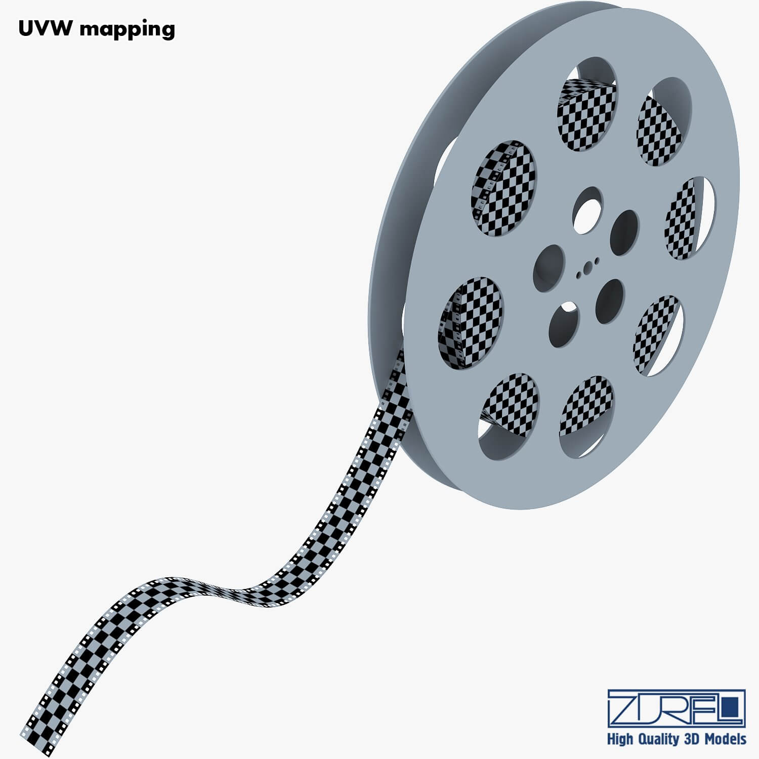 Video Film Reel 35mm V 1 - 3D Model by Zurel