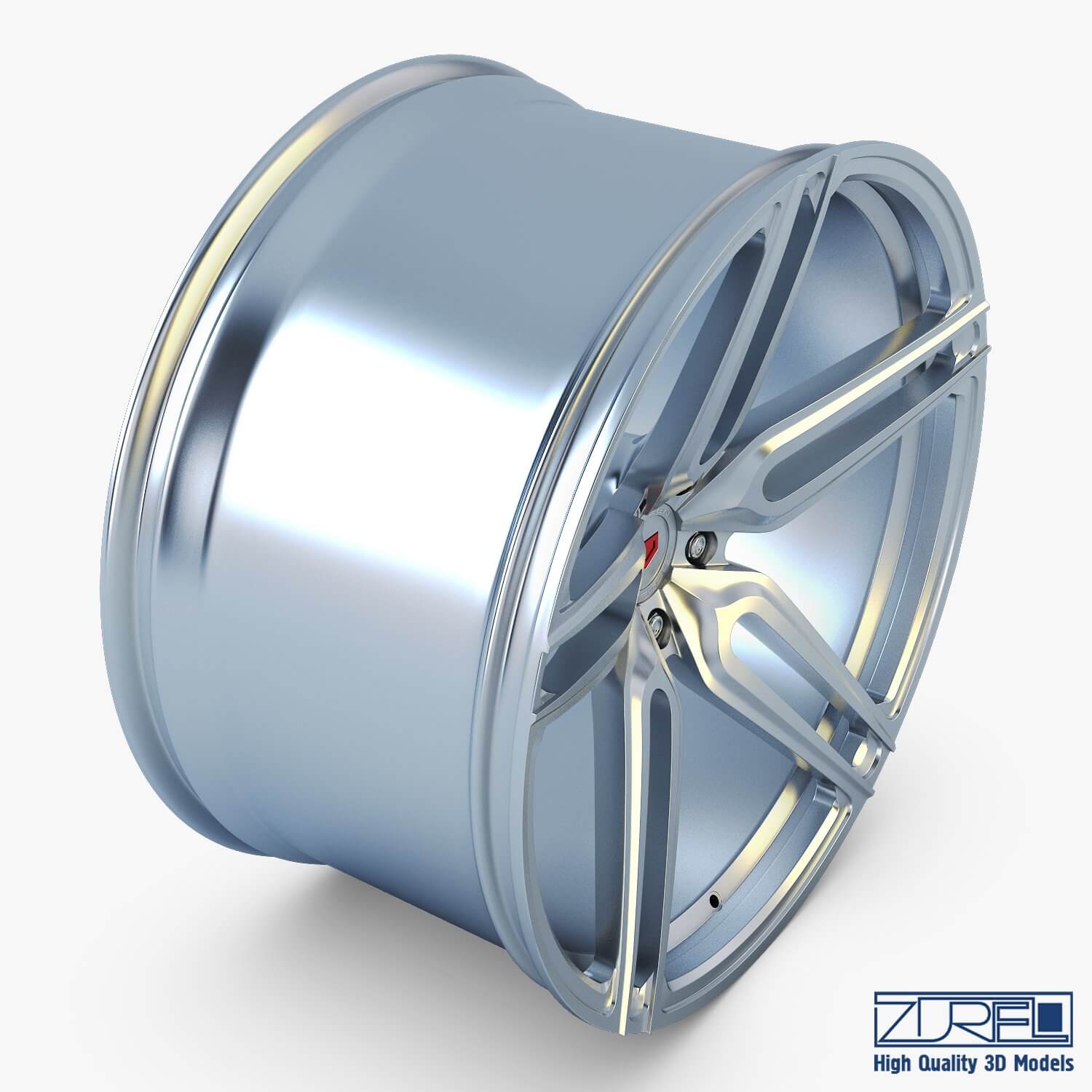 Vossen HC-1 19 Wheel Silver 3D Model by Zurel