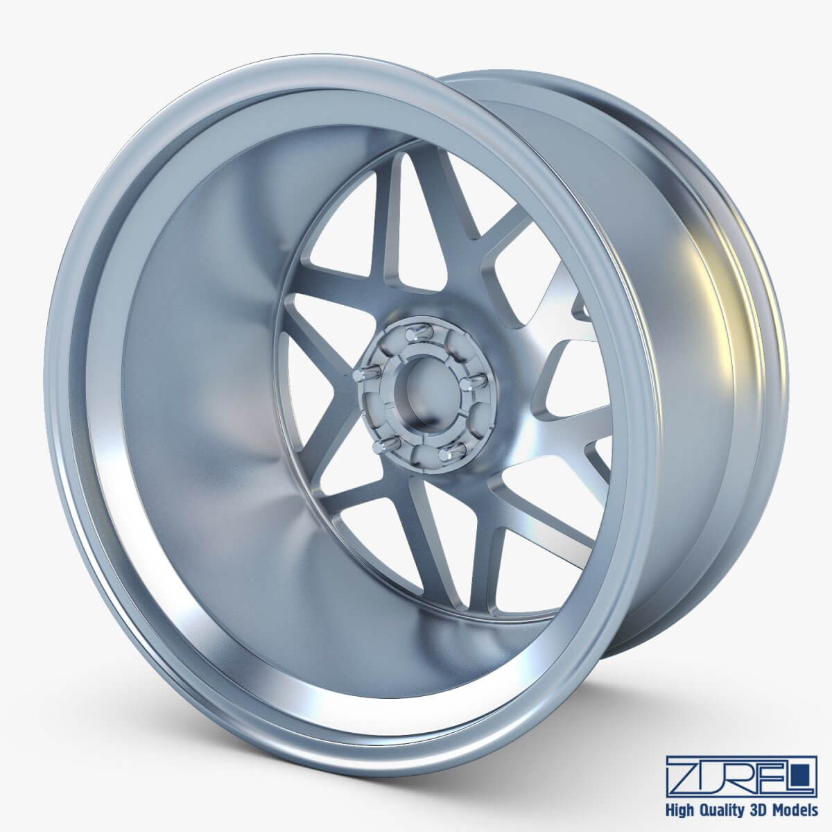 Vossen LC-109T 19 Wheel Silver 3D Model by Zurel