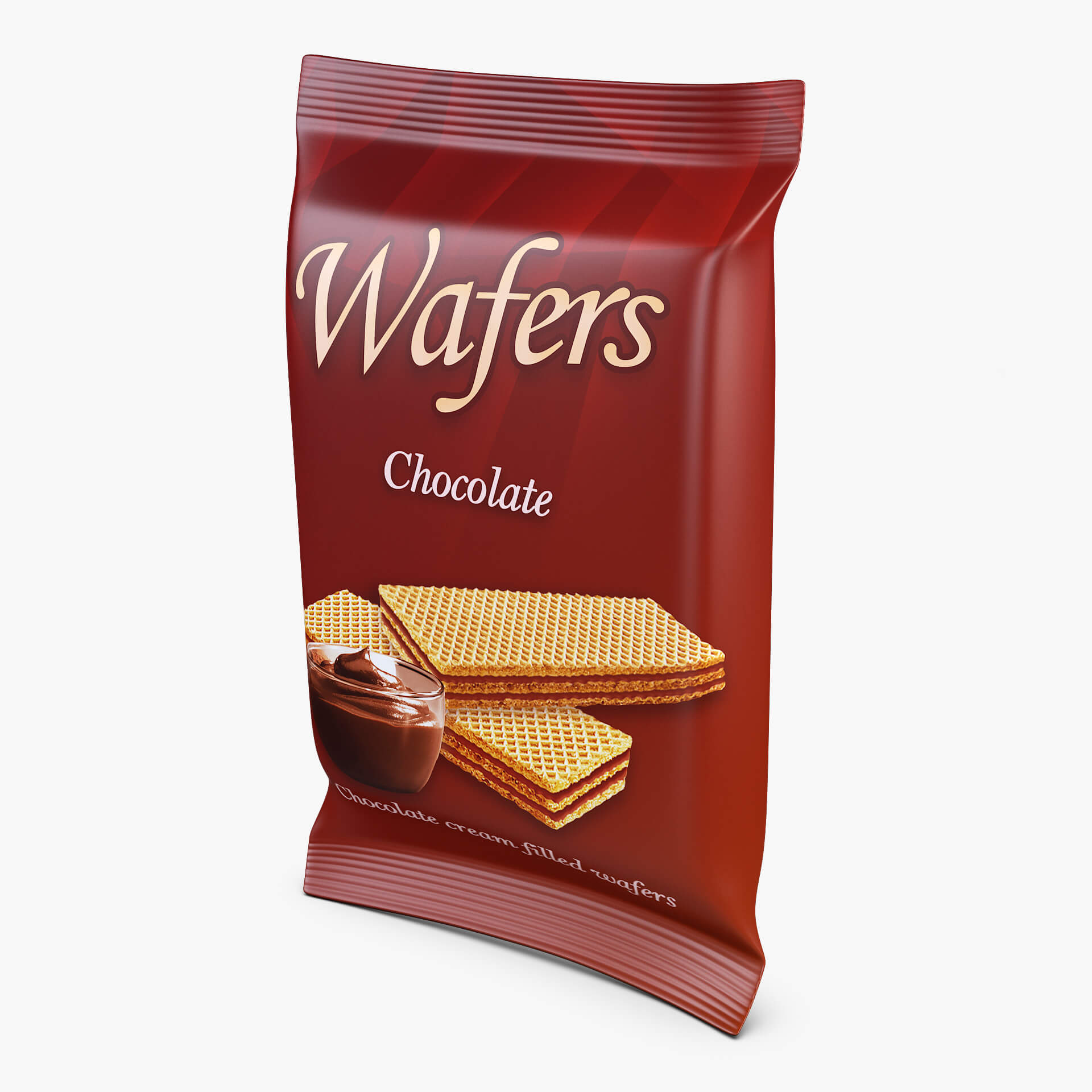 Wafers Chocolate Packaging Simple M 1 - 3D Model by Zurel