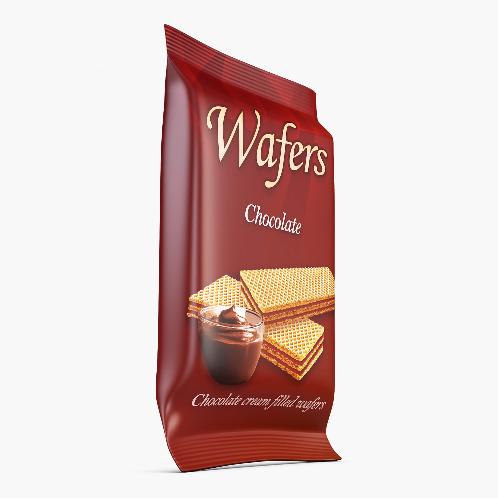Wafers Chocolate Packaging Simple M 1 - 3D Model by Zurel