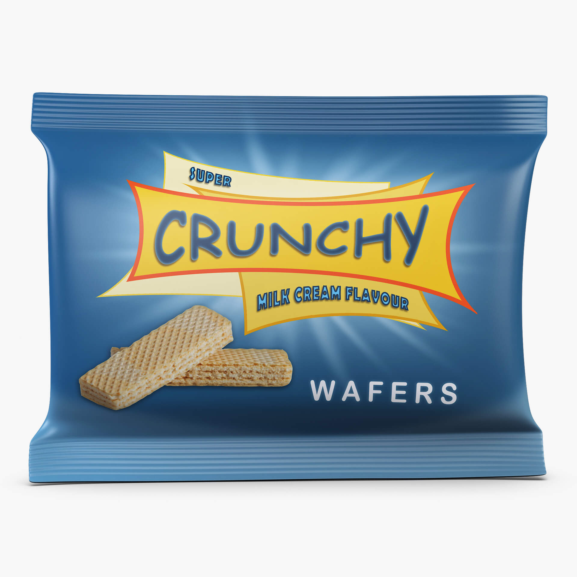 Wafers Crunchy Packaging Simple M 1 - 3D Model by Zurel