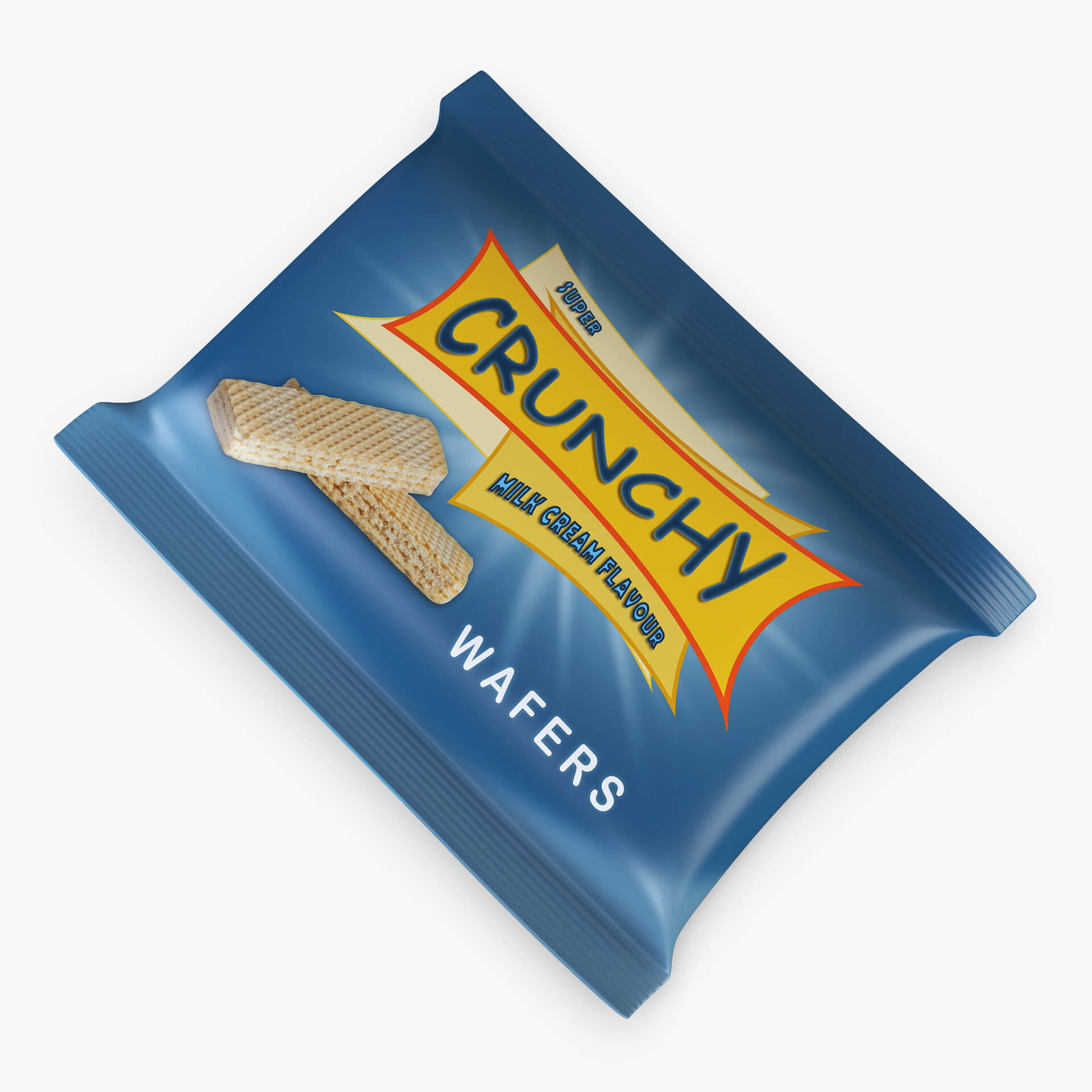 Wafers Crunchy Packaging Simple M 1 - 3D Model by Zurel