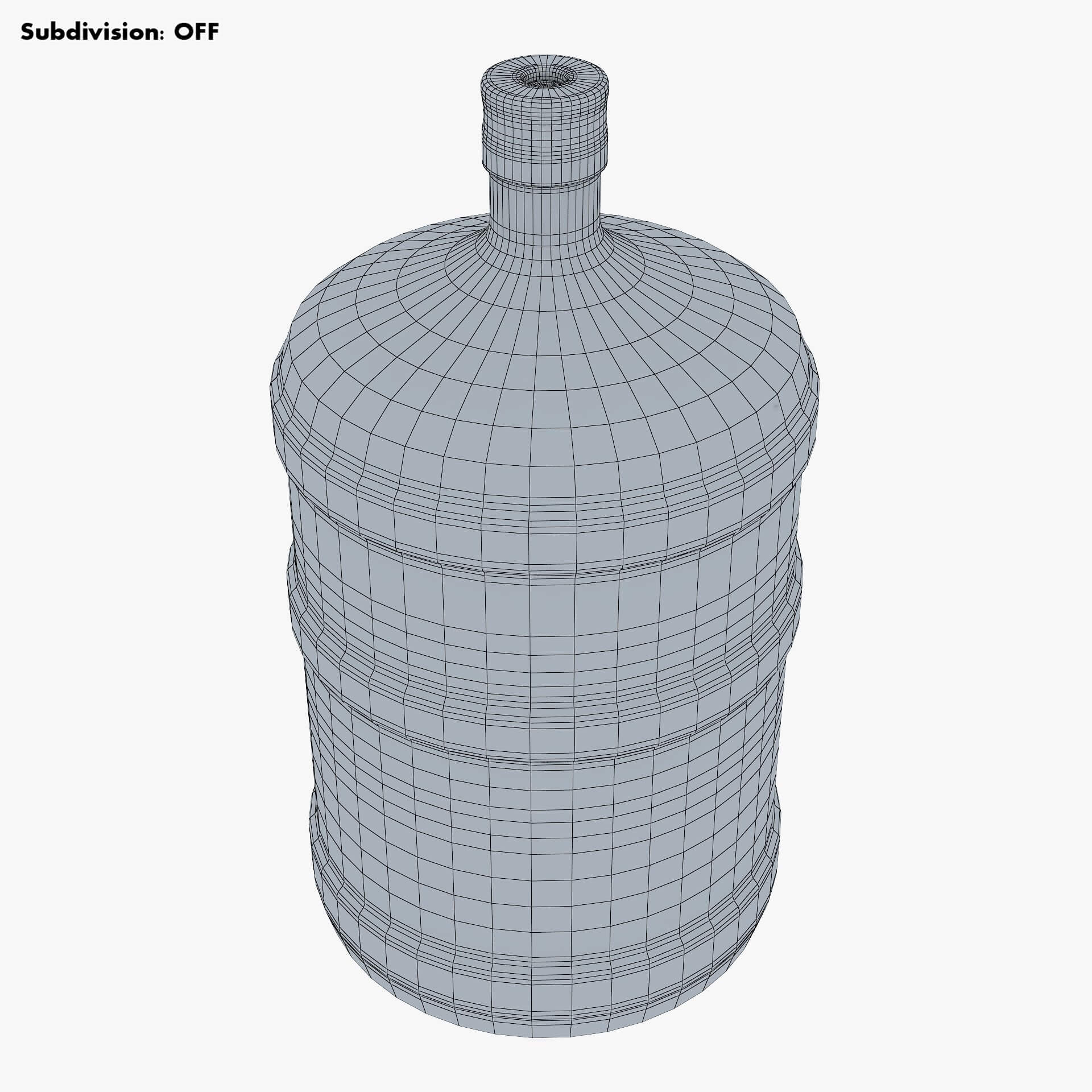 Water Bottle Container V 1 - 3D Model by Zurel