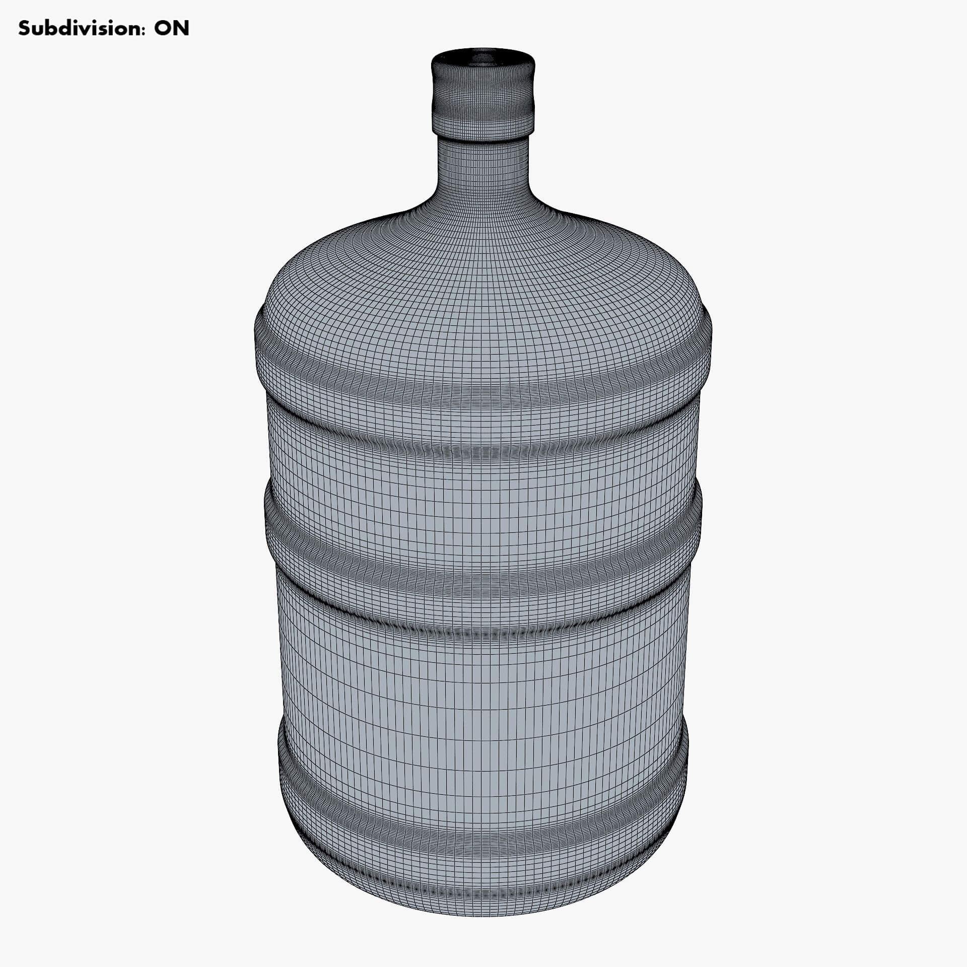 Water Bottle Container V 2 - 3D Model by Zurel