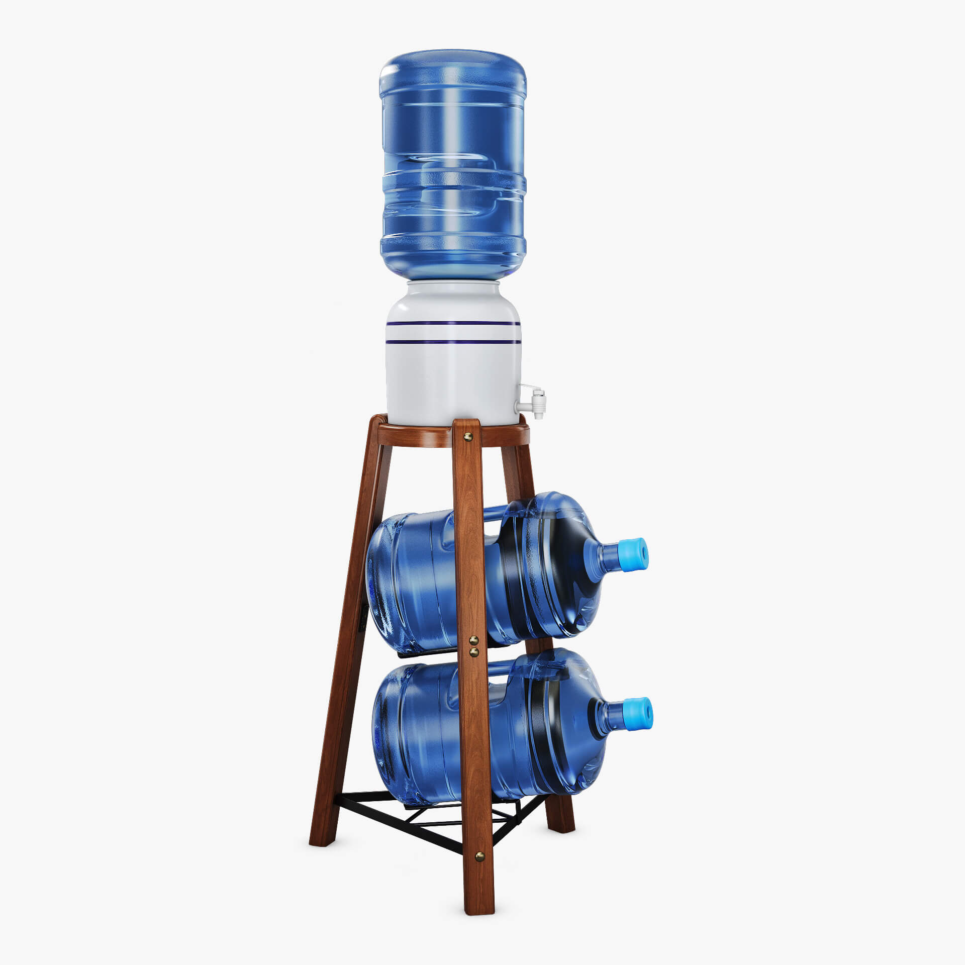 Water Dispenser and Storage Rack M 1 - 3D Model by Zurel