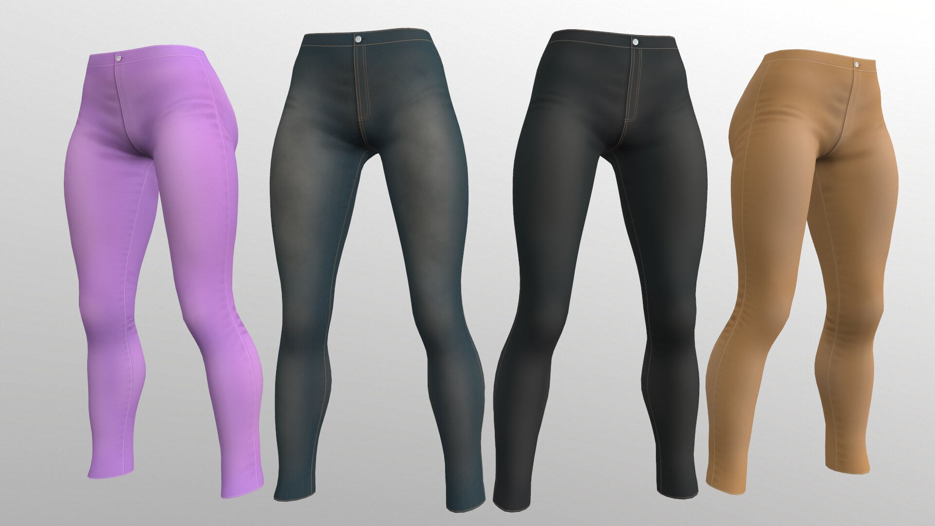 Casual Pants - 4 Colors 3D Model by zvanka