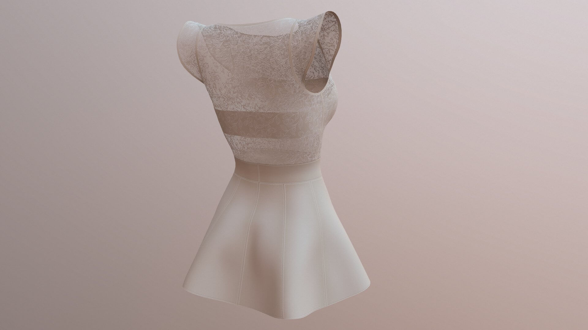 Cocktail Dress - 3 Colors 3D Model by zvanka