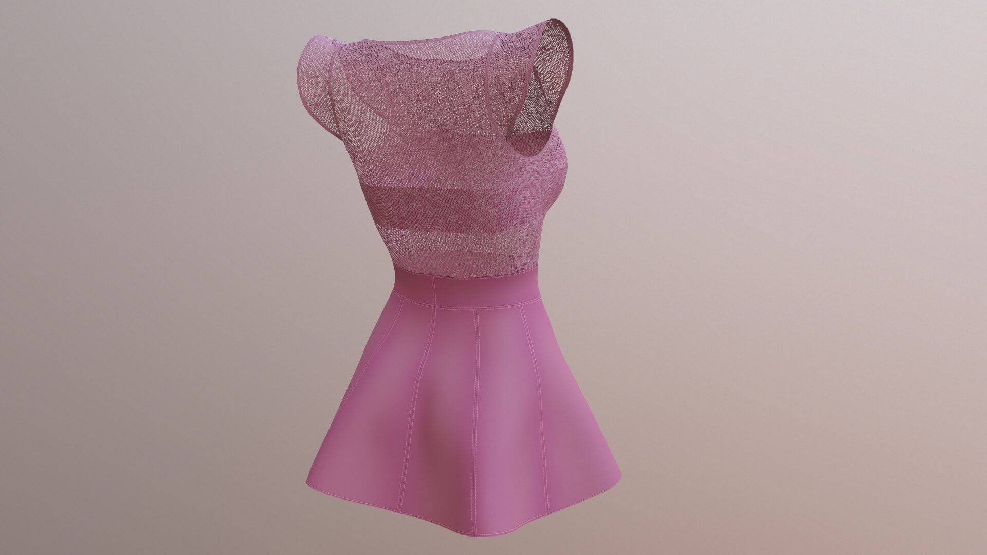 Cocktail Dress - 3 Colors 3D Model by zvanka