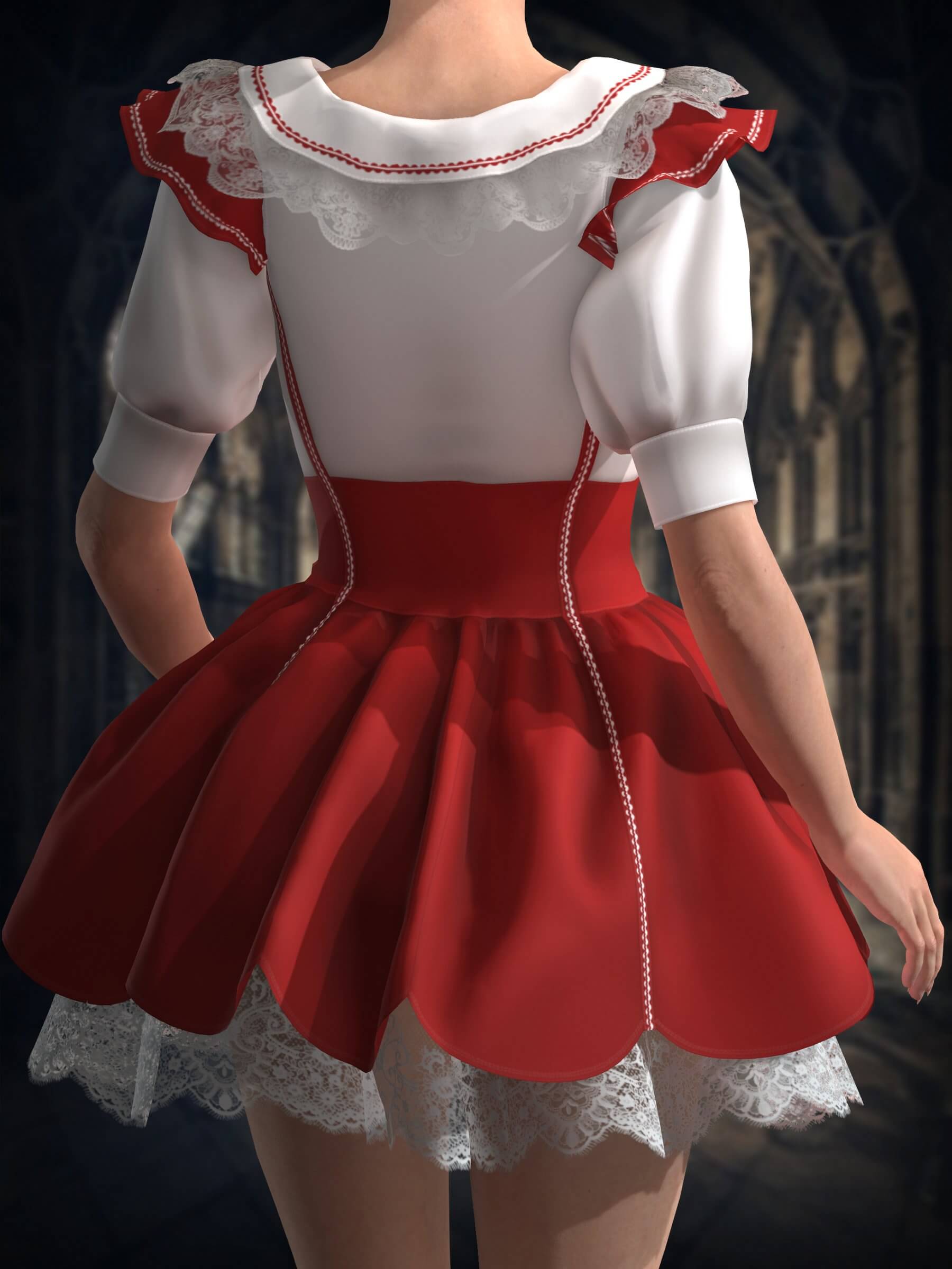 Gothic-Loli Dress - 3 Colors 3D Model by zvanka