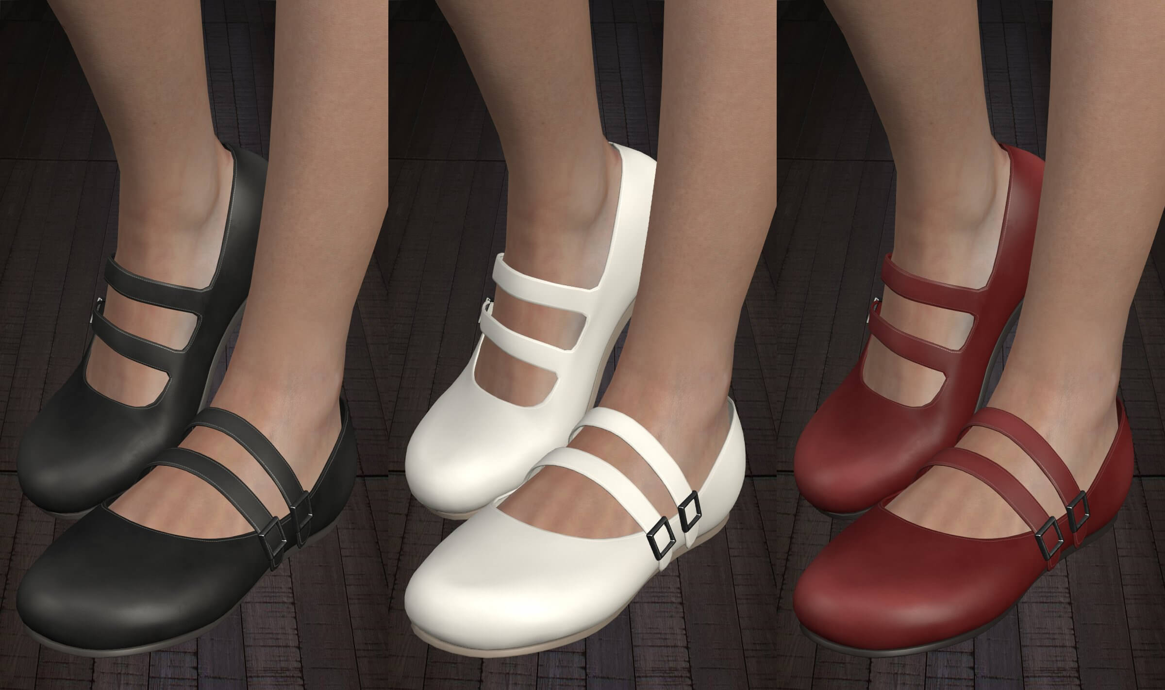 Shoes - 3 Colors 3D Model by zvanka