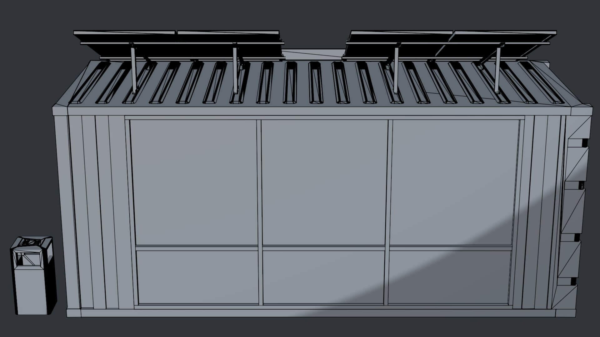 20 Foot Container Bus Stop - 3D Model by zyed