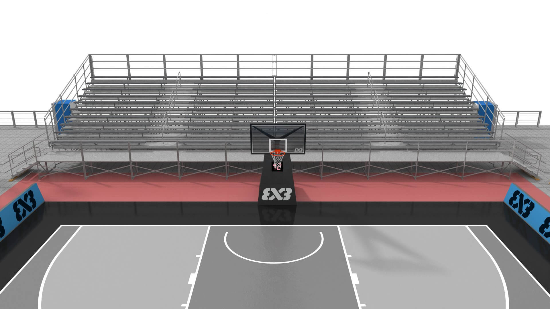 3x3 Basketball Arena - 3D Model by zyed