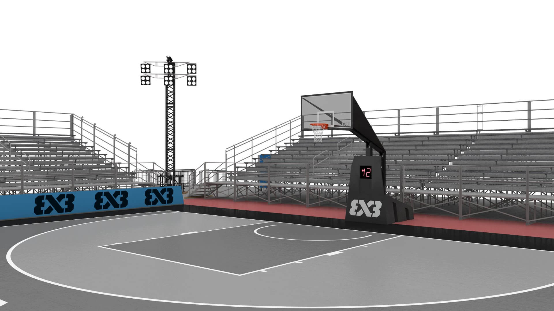 3x3 Basketball Arena - 3D Model by zyed