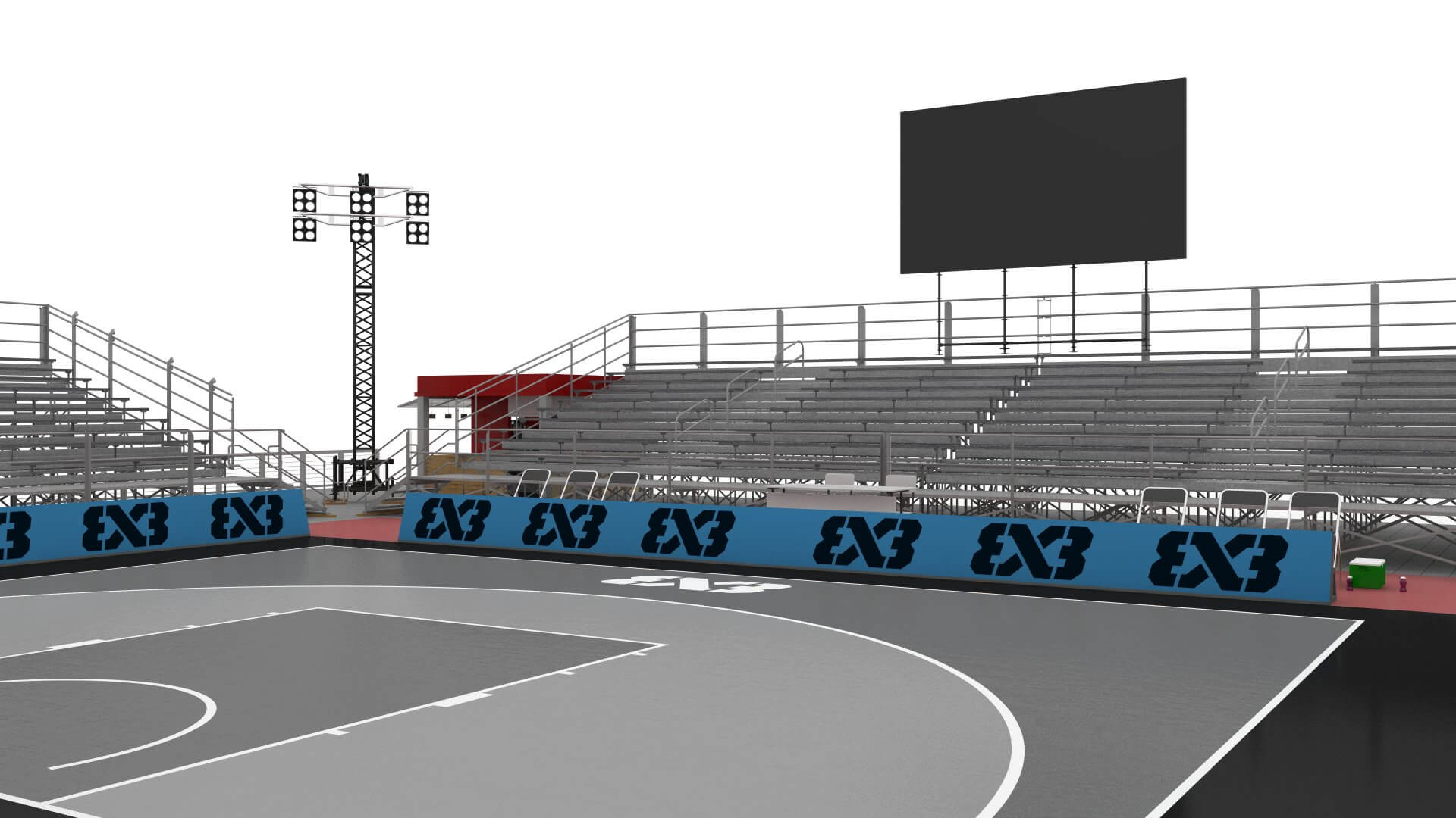 3x3 Basketball Arena - 3D Model by zyed