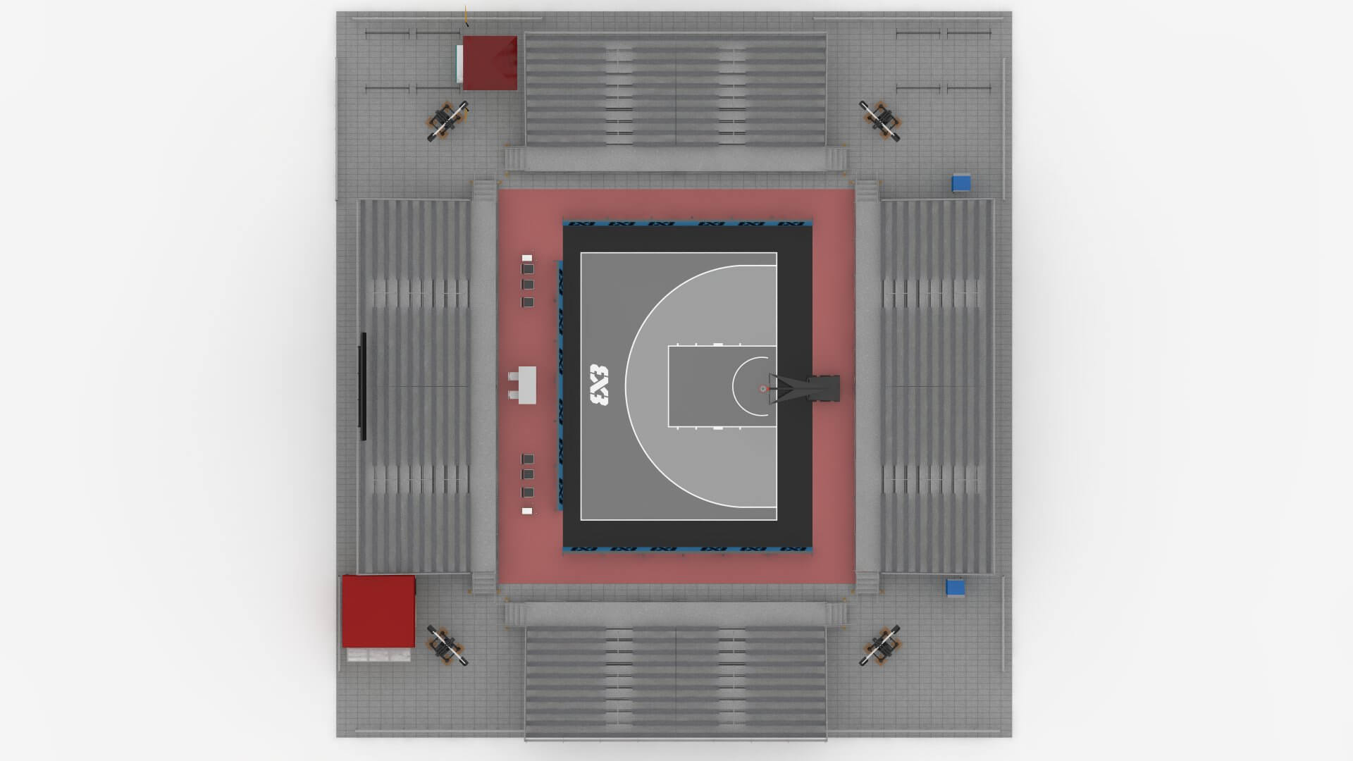 3x3 Basketball Arena - 3D Model by zyed