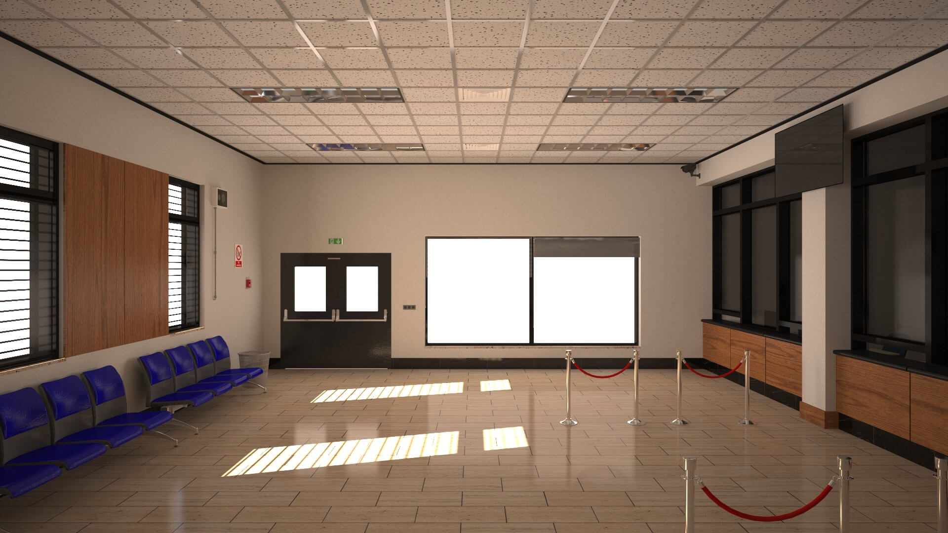 Bank Client Service Hall - 3D Model by zyed