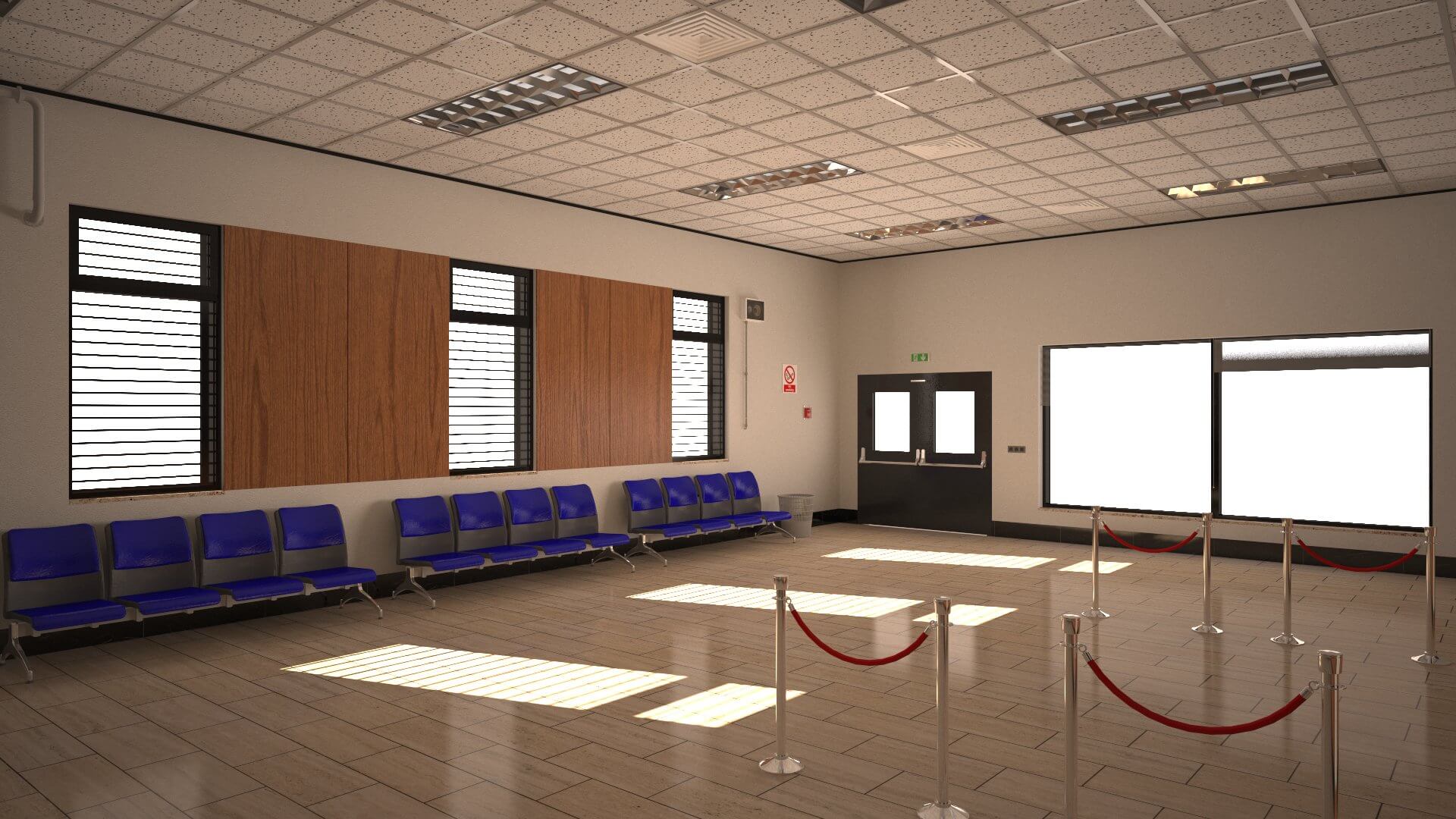 Bank Client Service Hall - 3D Model by zyed