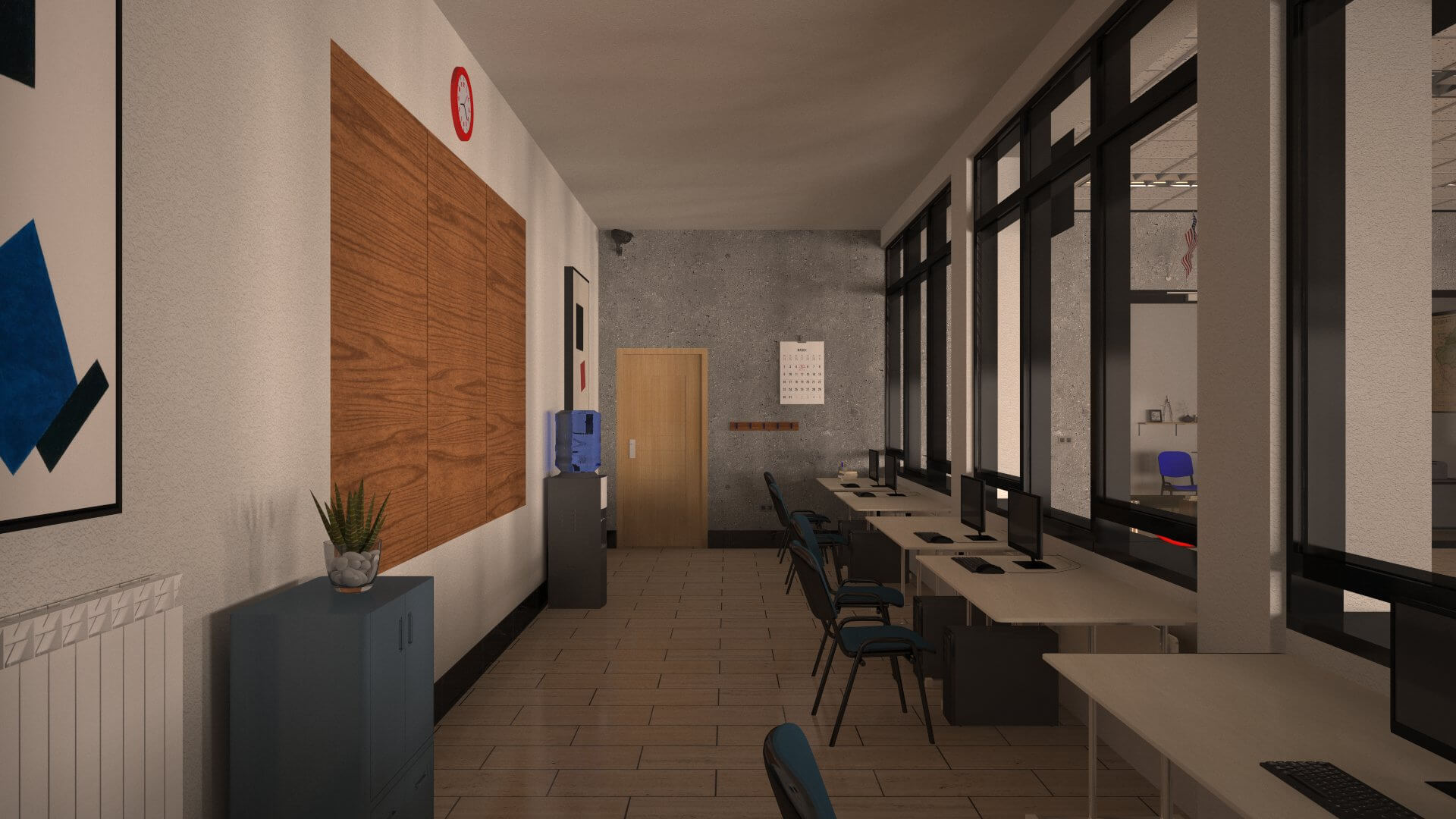 Bank Client Service Hall - 3D Model by zyed