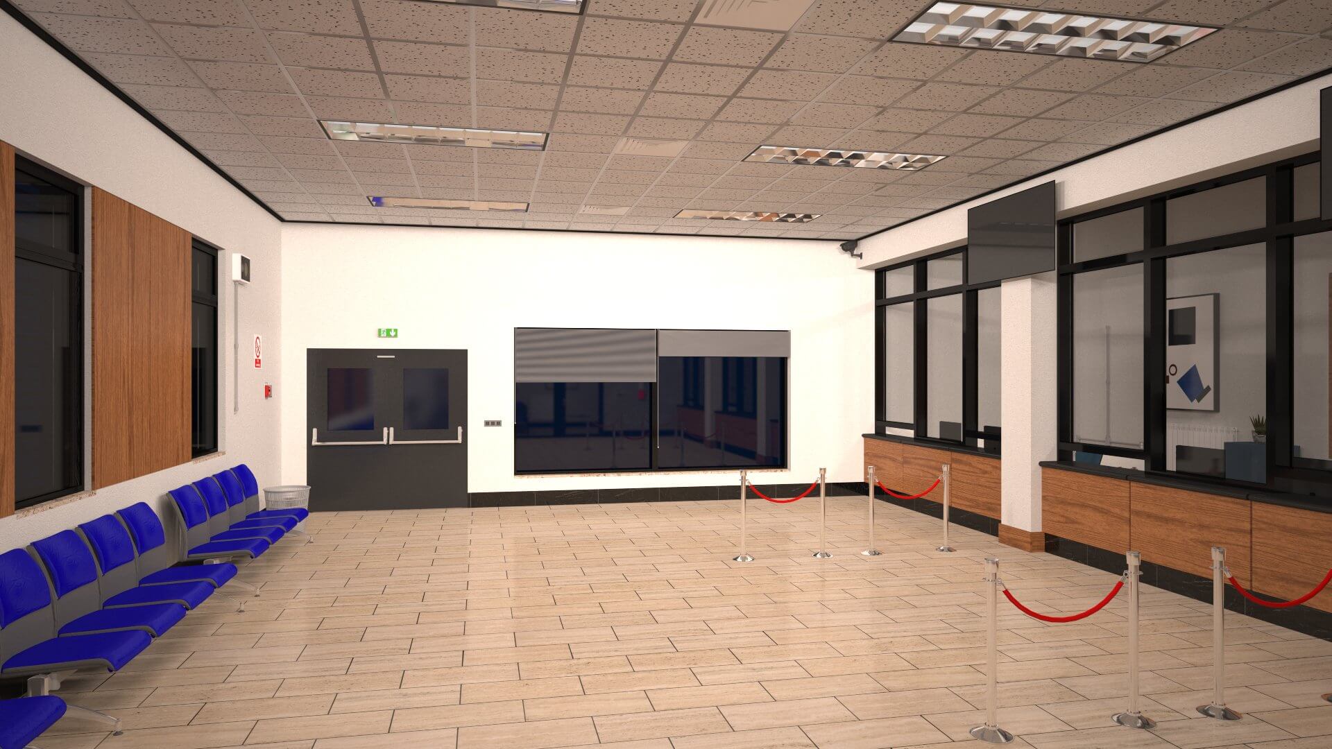 Bank Client Service Hall - 3D Model by zyed