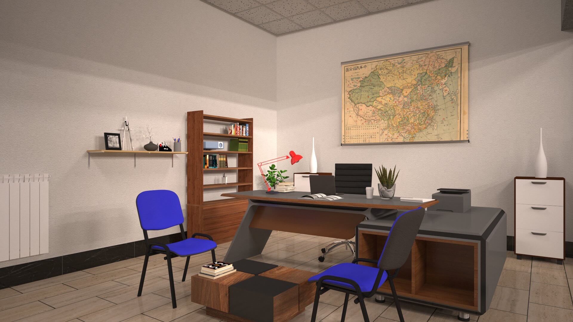Bank Client Service Hall - 3D Model by zyed