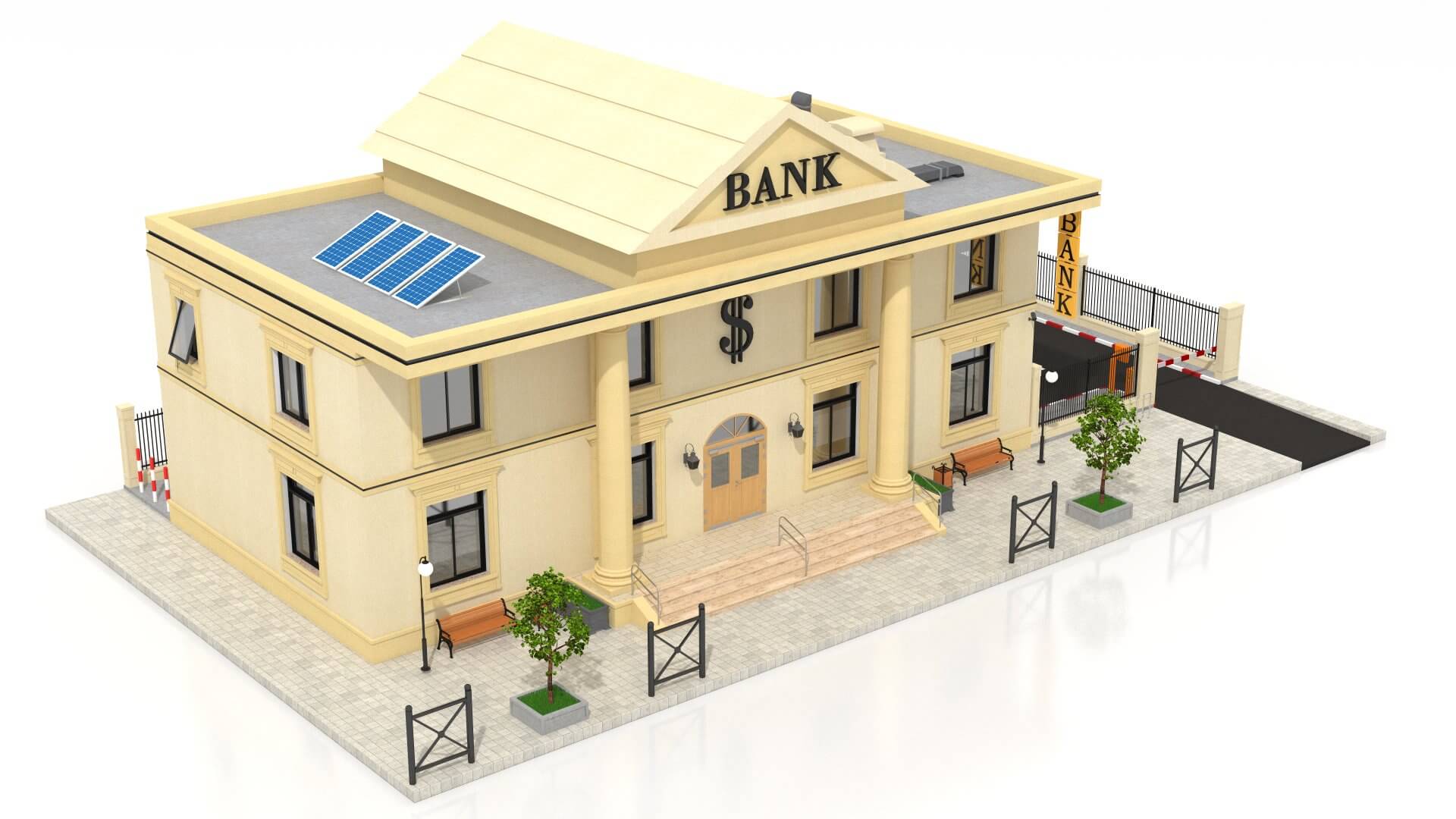 Bank - 3D Model by zyed
