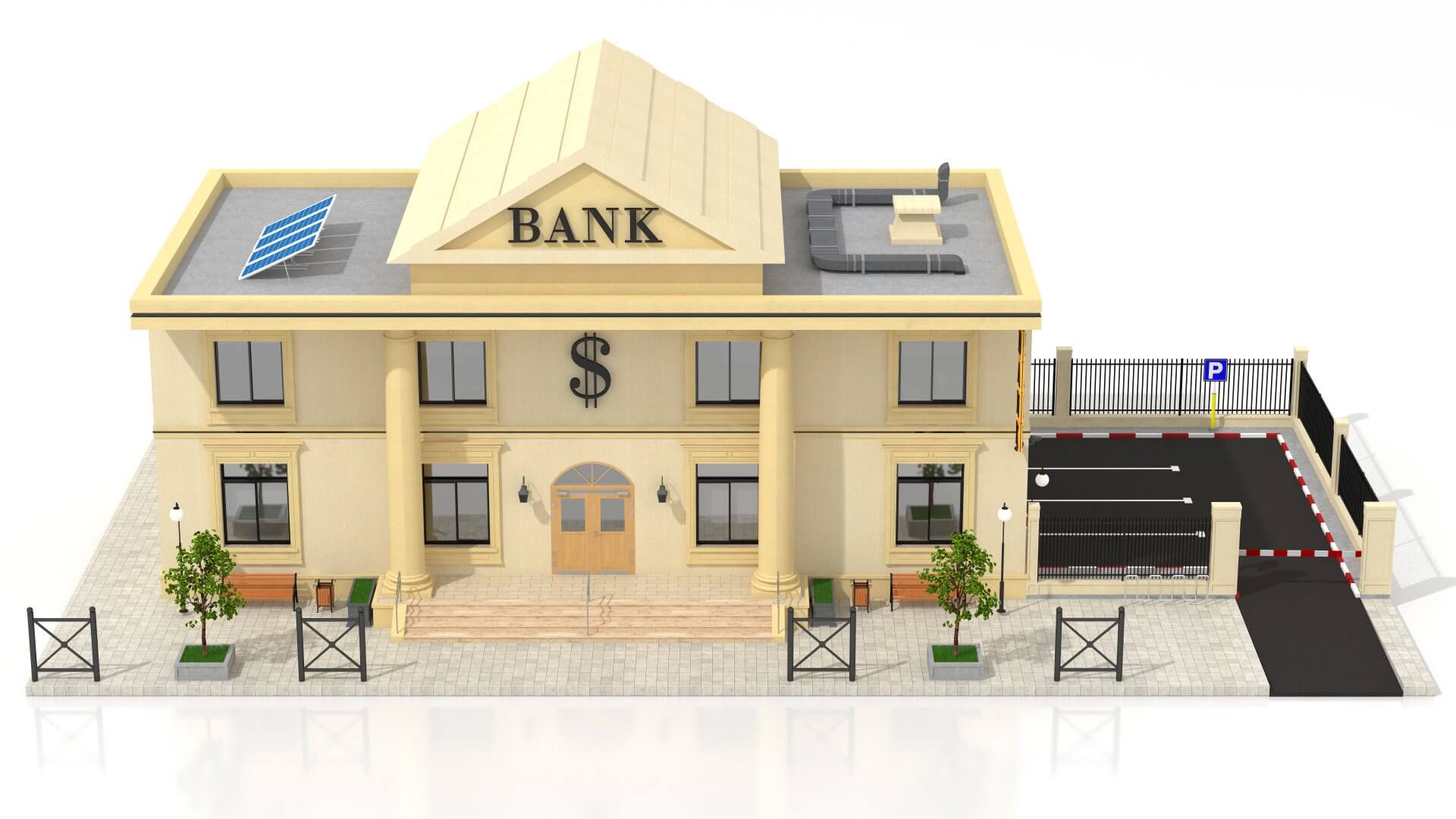 Bank - 3D Model by zyed