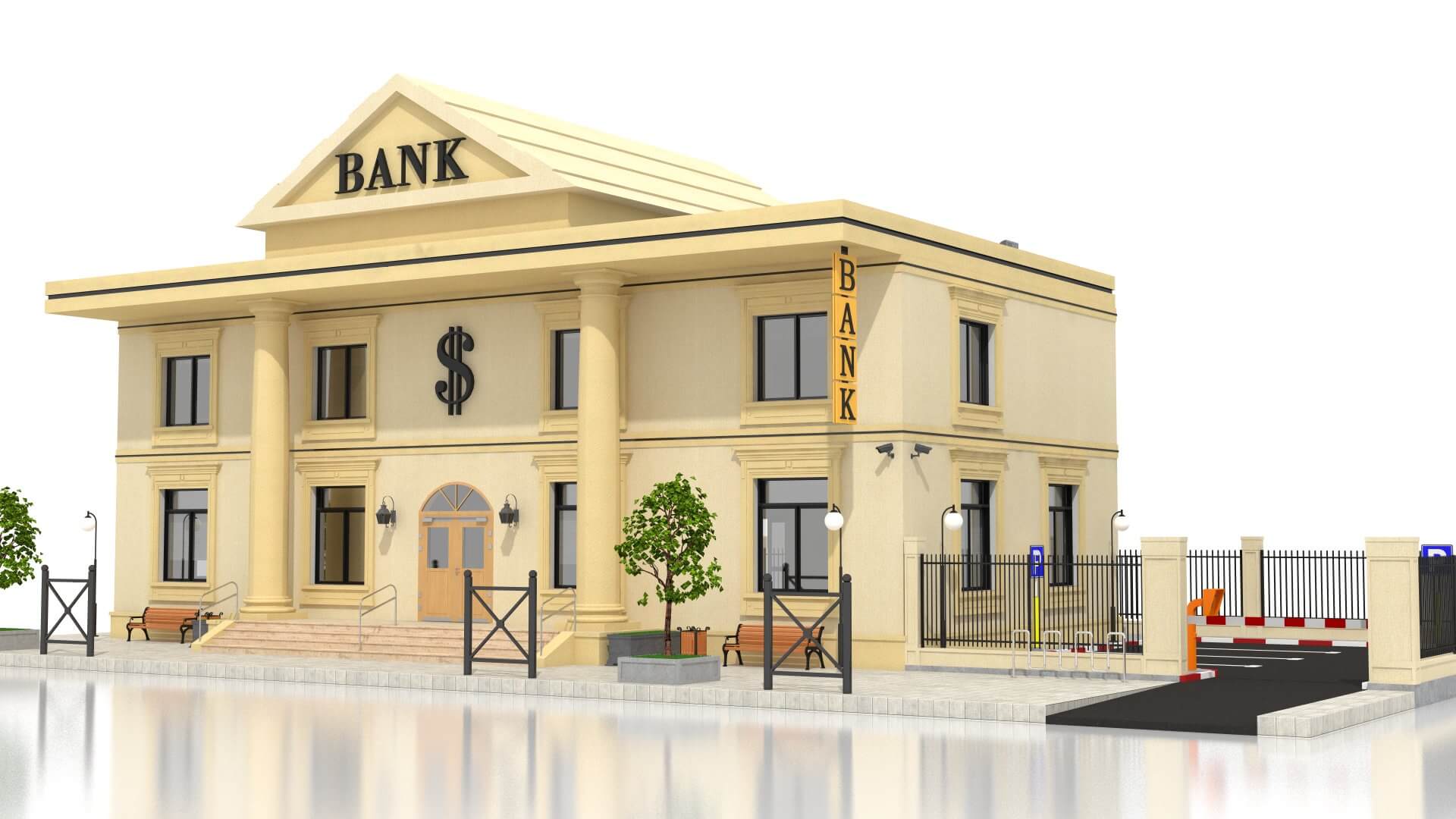 Bank - 3D Model by zyed