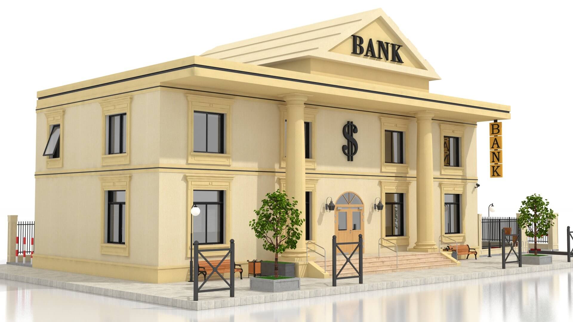 Bank - 3D Model by zyed