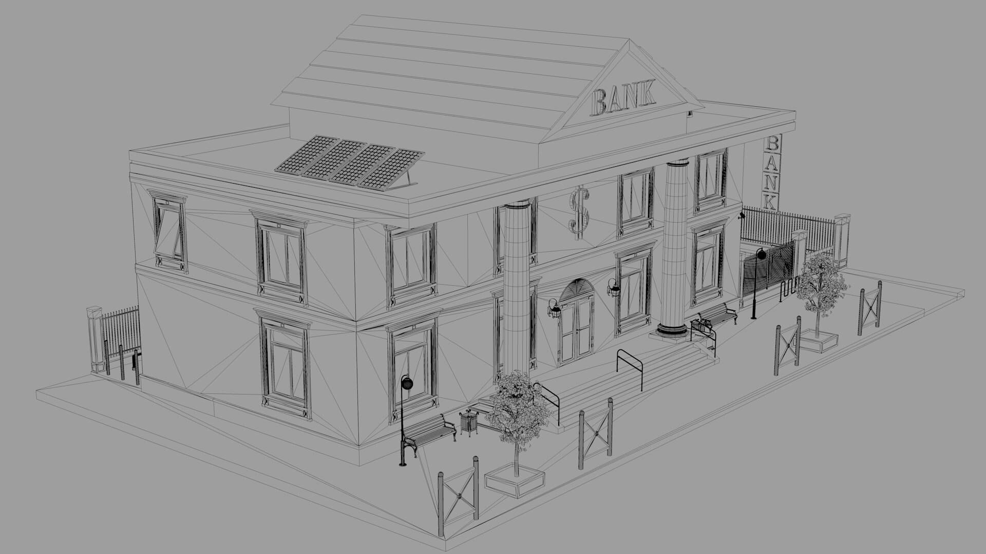 Bank - 3D Model by zyed