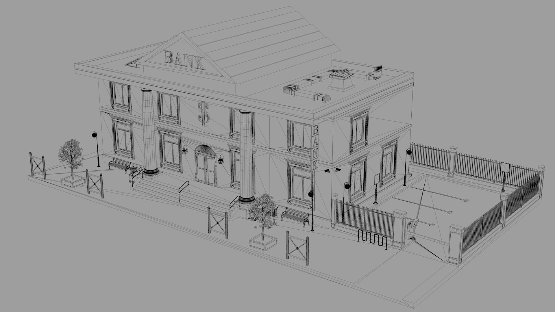 Bank - 3D Model by zyed
