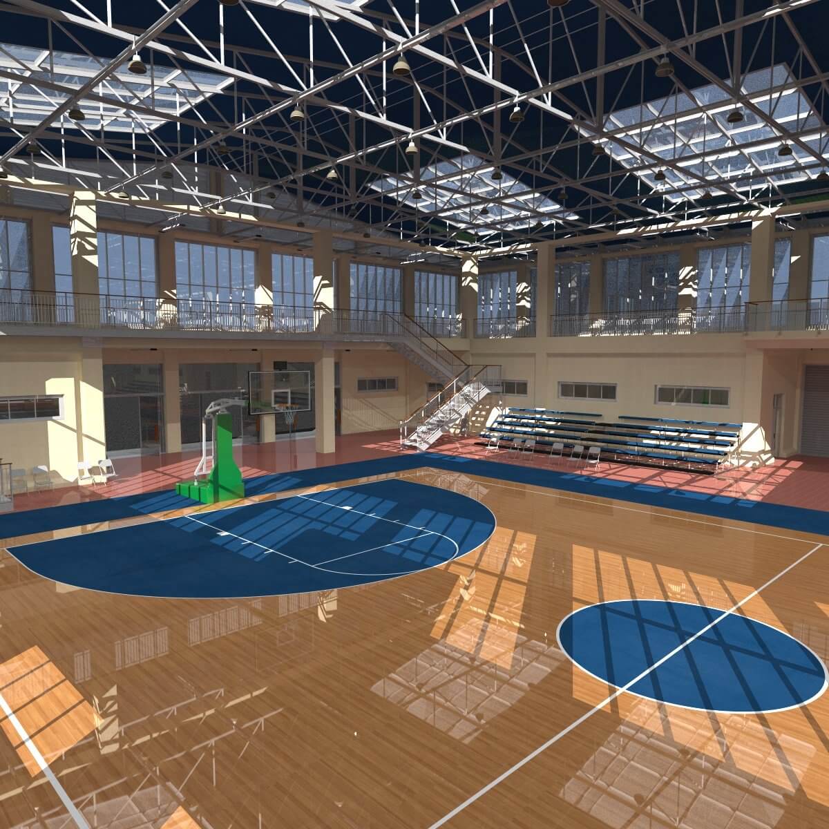 Basketball School Court - 3D Model by zyed